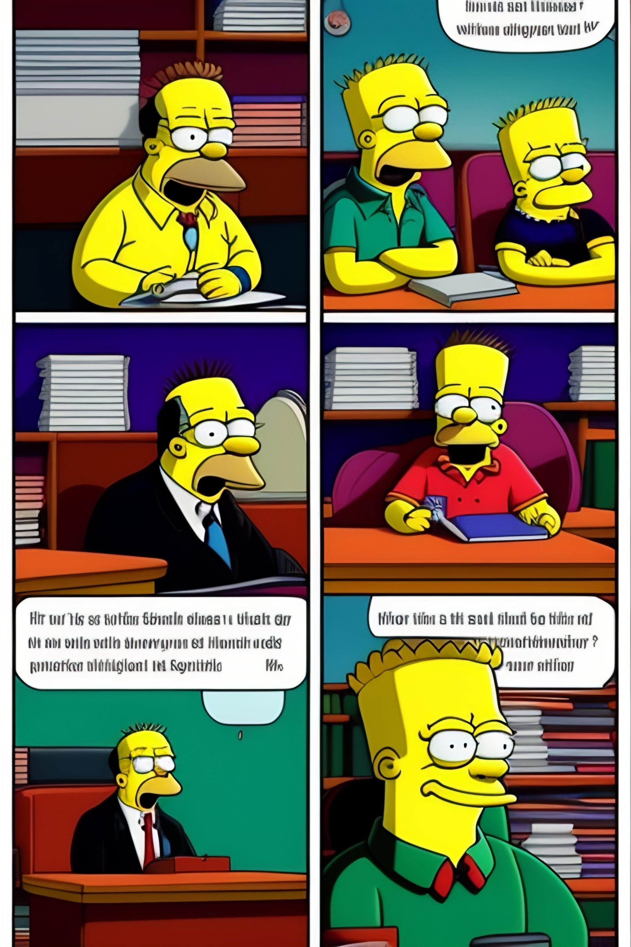 Lexica - Essays writing bored student Simpsons style