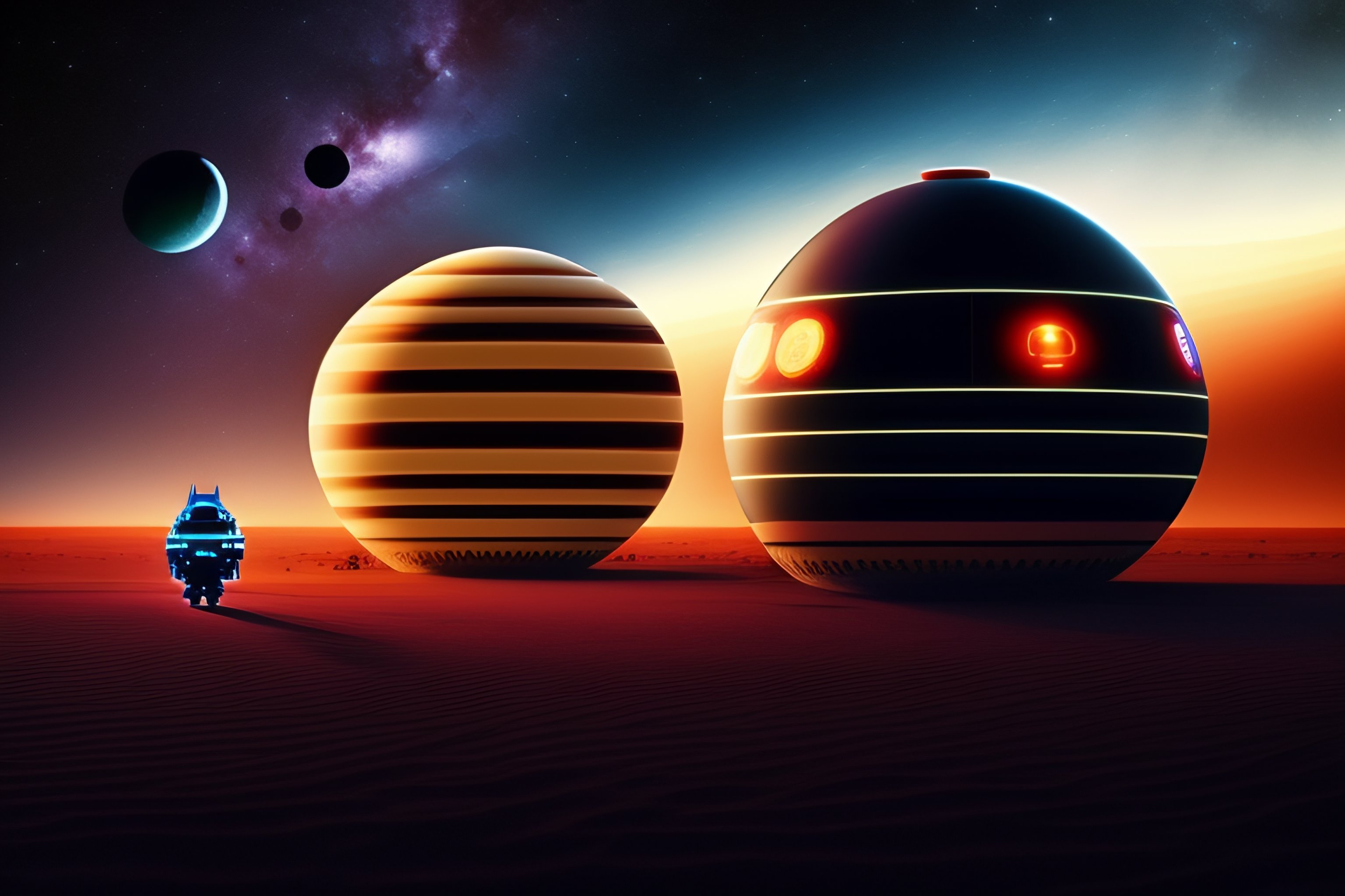 Lexica - Space Invaders are threatening an alien family, scene from ...