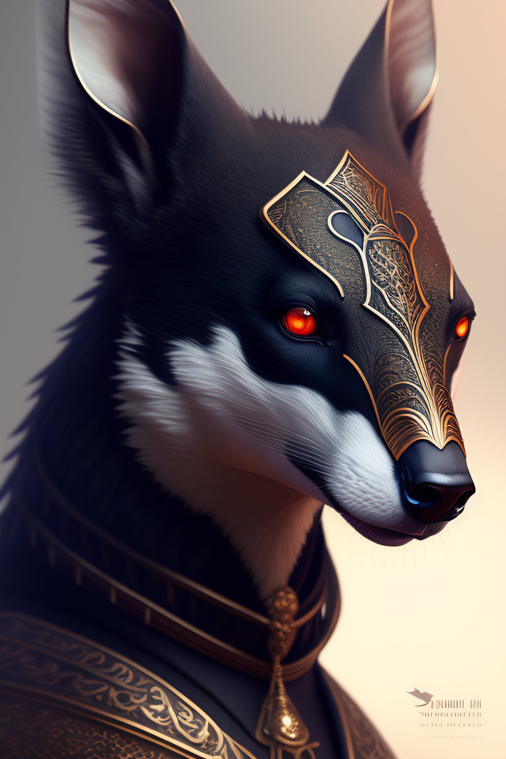 Lexica - Anthropomorphic triangle brain in edgy darkiron badger demon ...