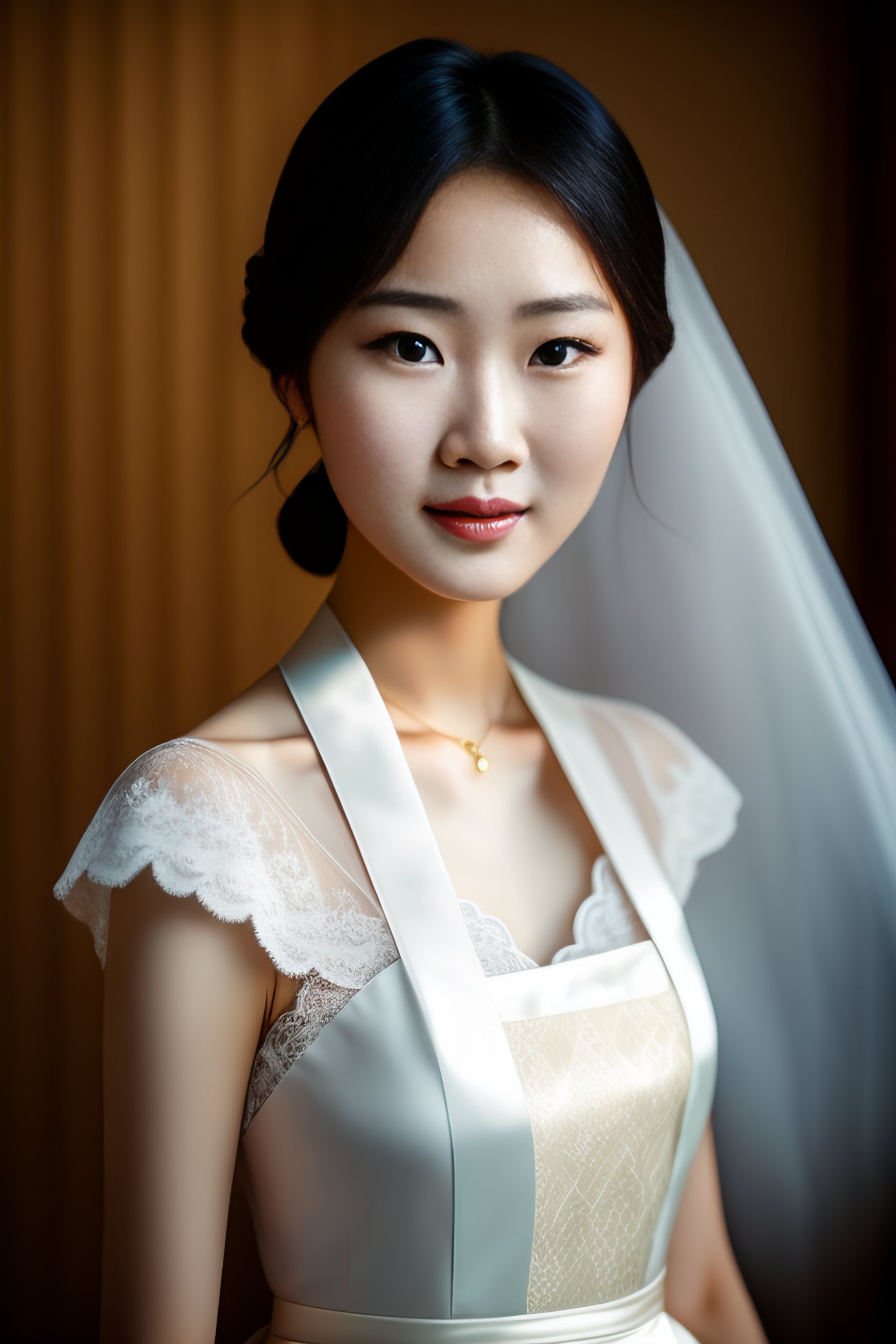 Lexica - A beautiful Japanese female model girl 21 years old, wearing very thin silk fabric lace ...