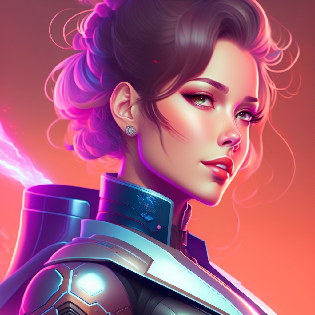 Lexica - Cyborg line art, pixiv fanbox, 4k