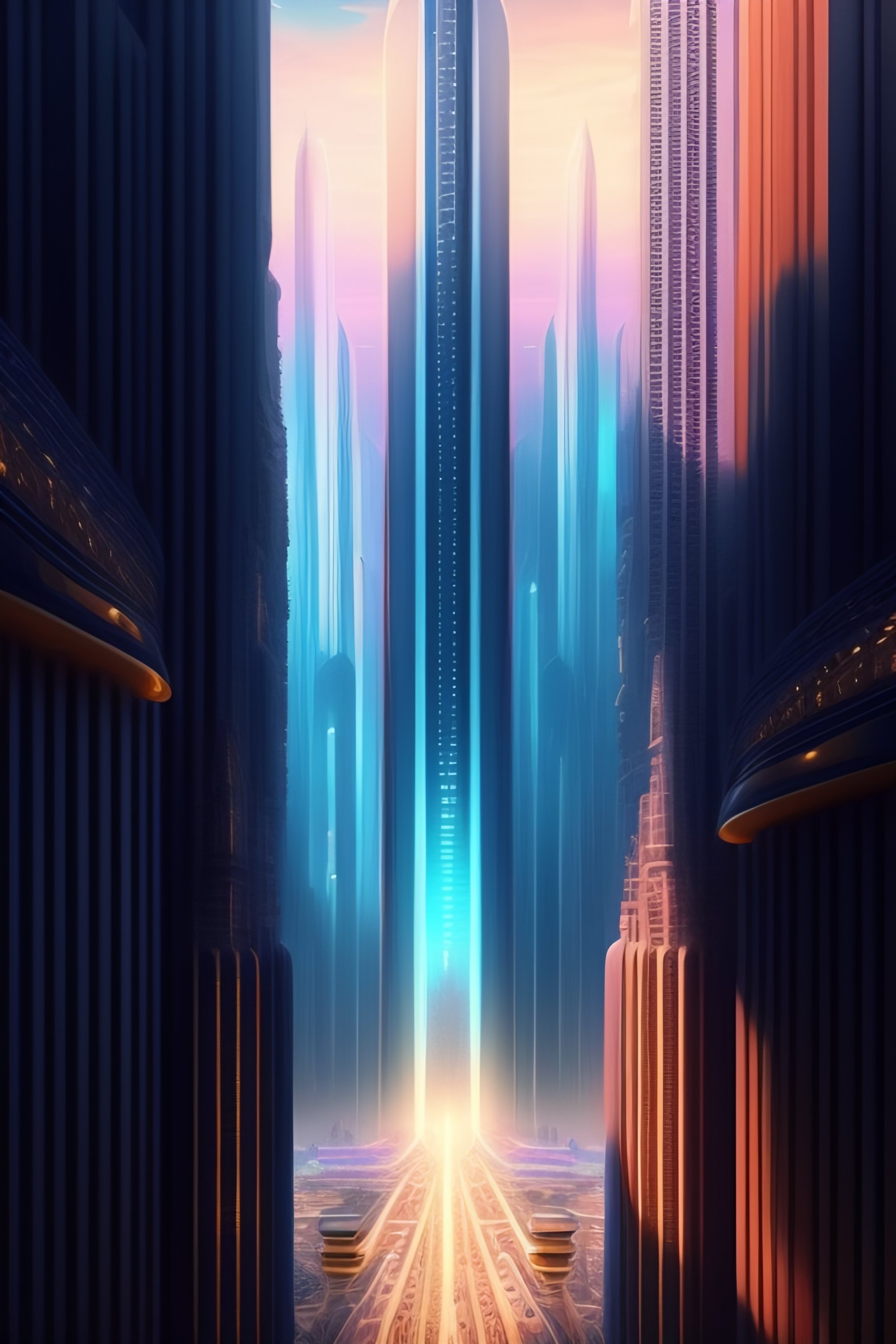 Lexica - Surreal dystopian futuristic crowded city