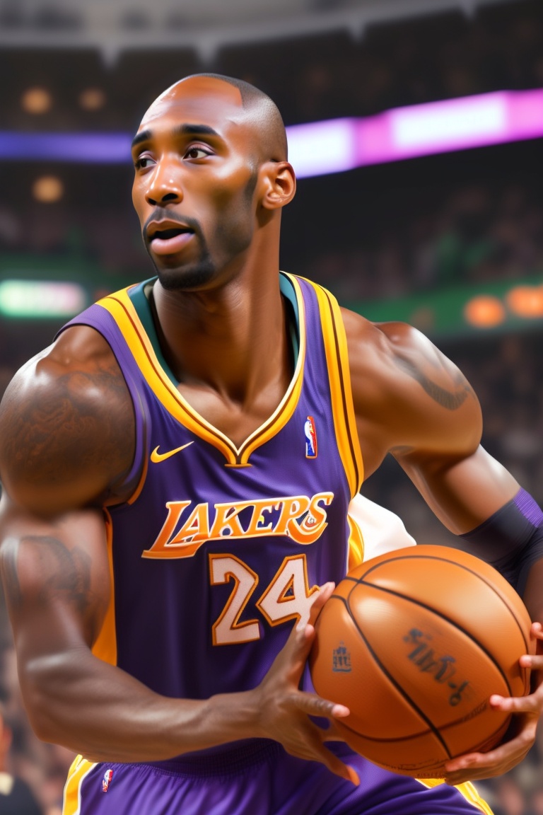 Lexica - Frontal half-length photo of basketball star Kobe Bryant ...