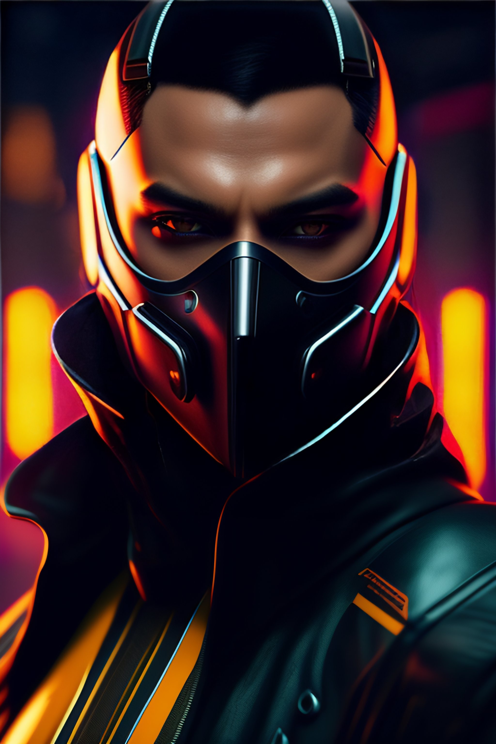 Lexica - Masked man cyberpunk 2077