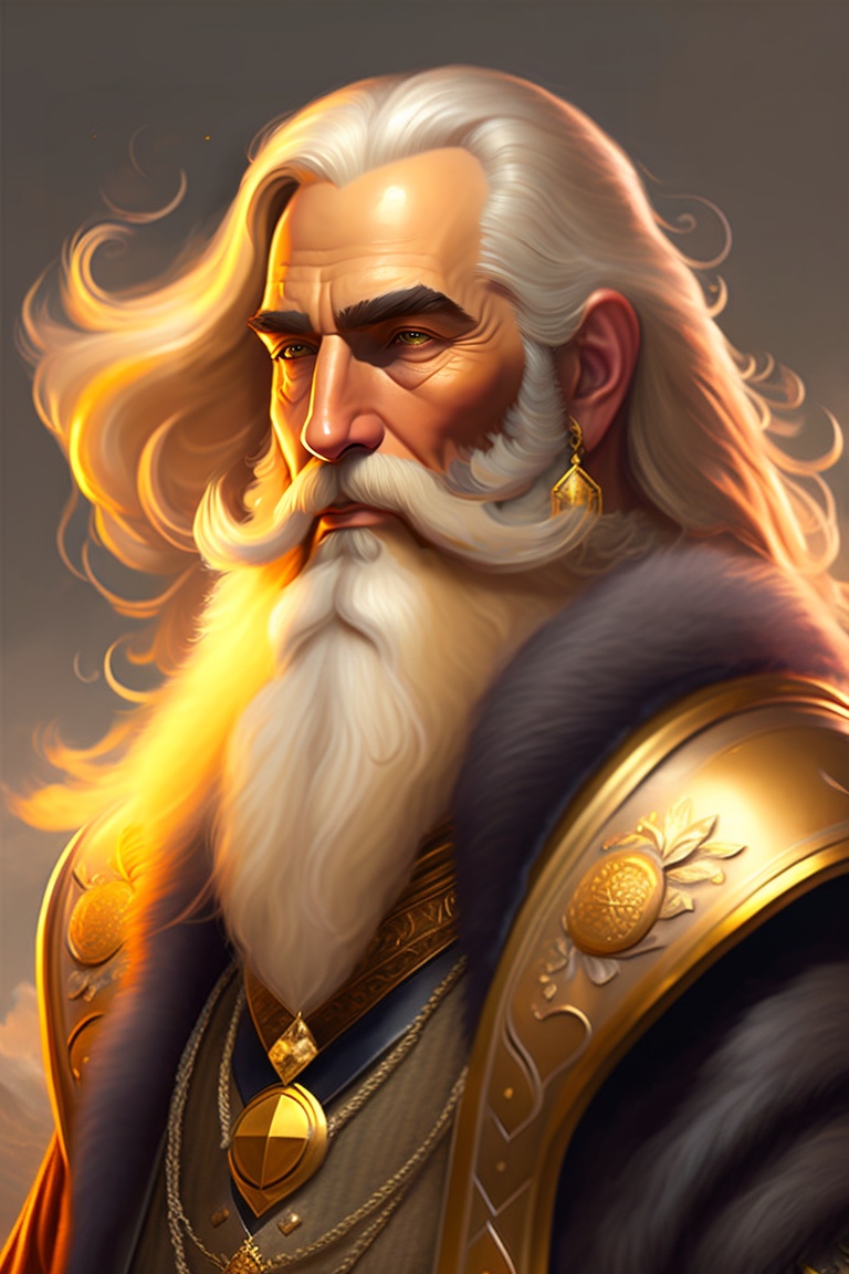 Lexica - A realistic portrait of a magestic old witzard with a long ...
