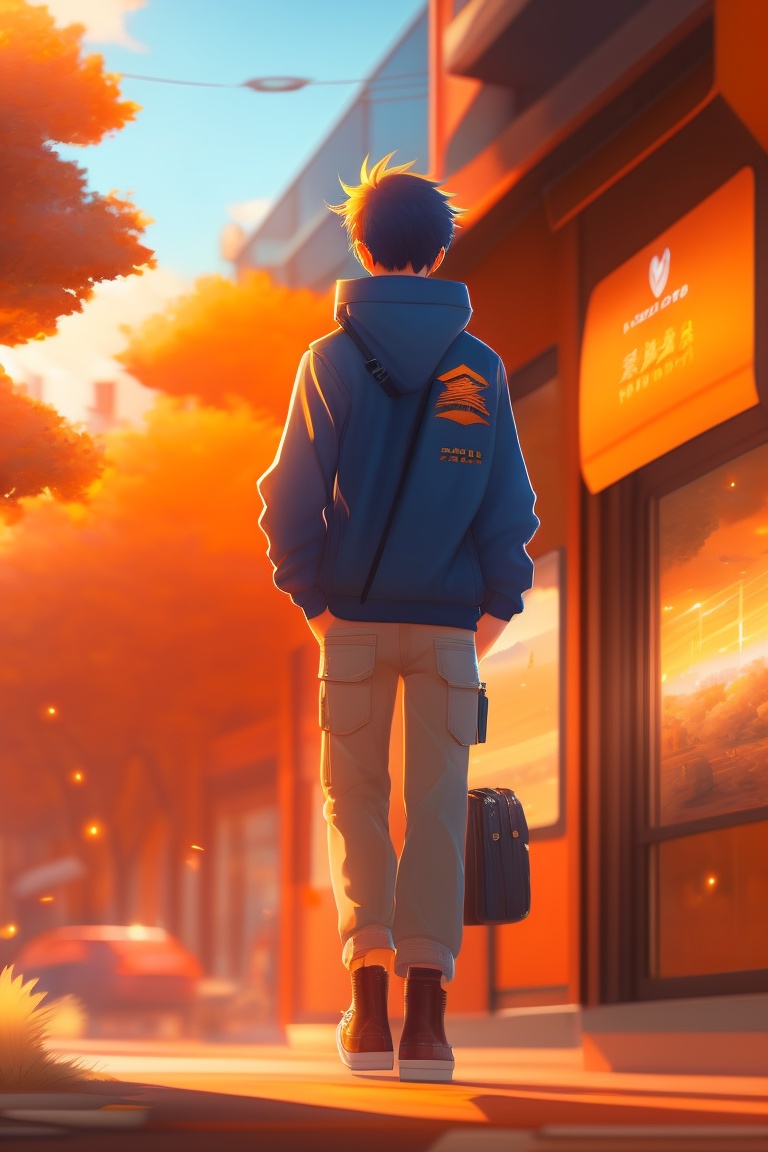 Lexica - Shadow of a gamer boy, photography style, realistic, orange ...