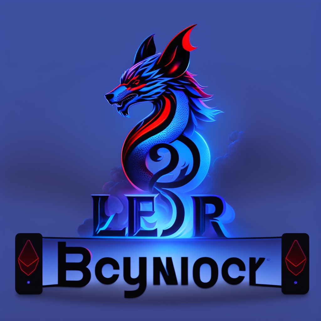 Lexica - Glalaxy background, blue and red controller, black dragon