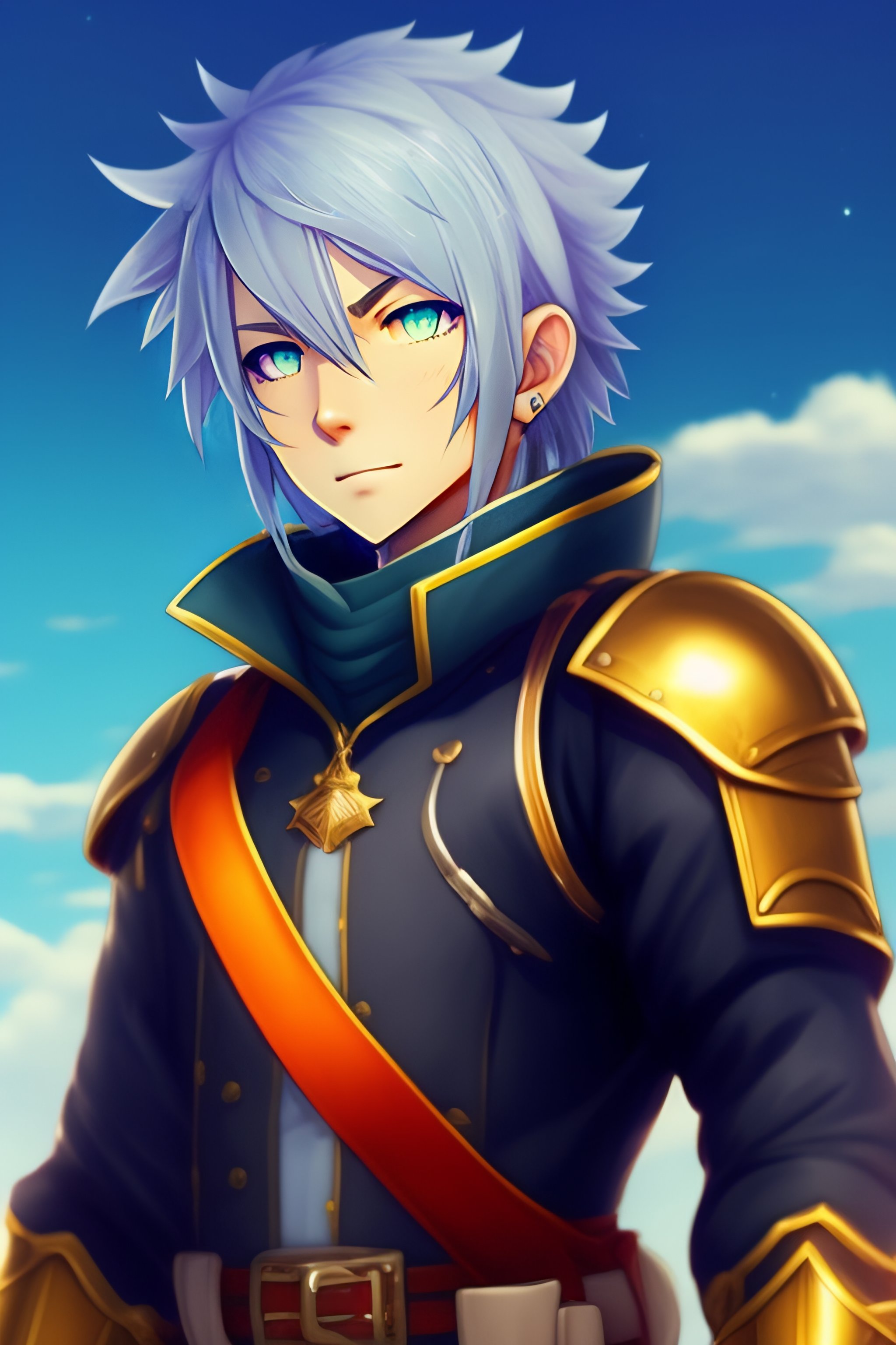 Lexica - Protrait, riku from kingdom hearts, sakimichan, grey hair ...