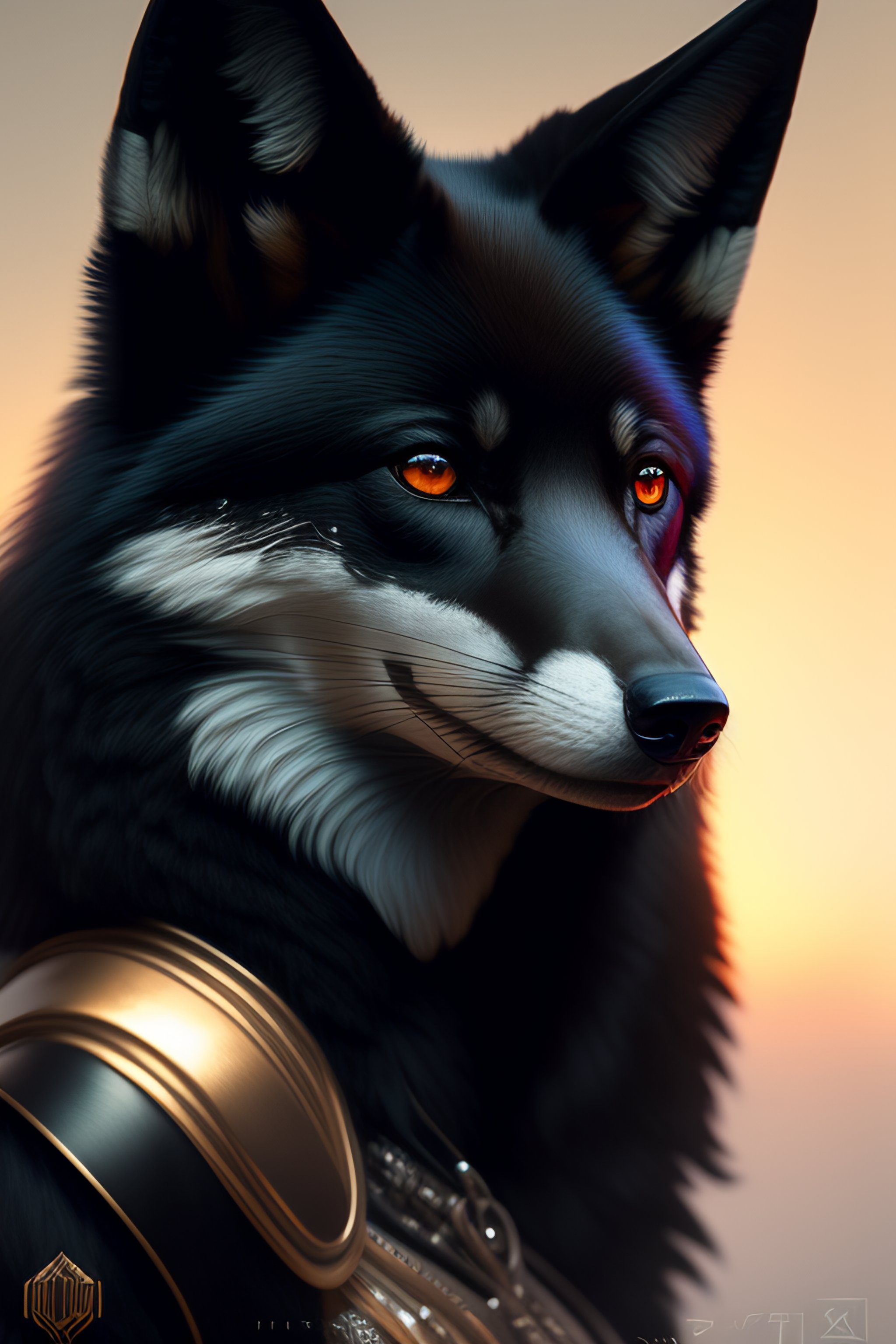 Lexica - Portrait painting of a cybernetic black fox , ultra realistic ...