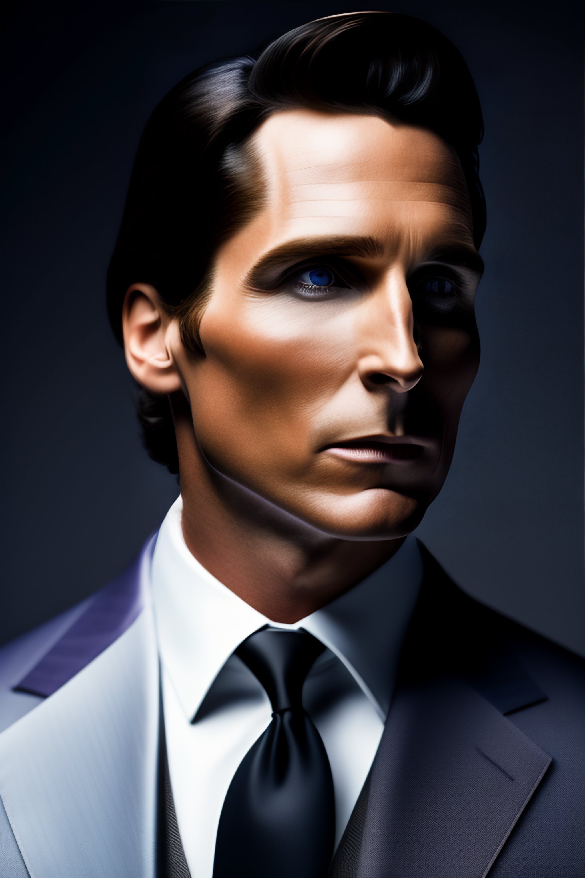 Lexica - An award-winning closeup photo of Patrick Bateman, interpreted ...