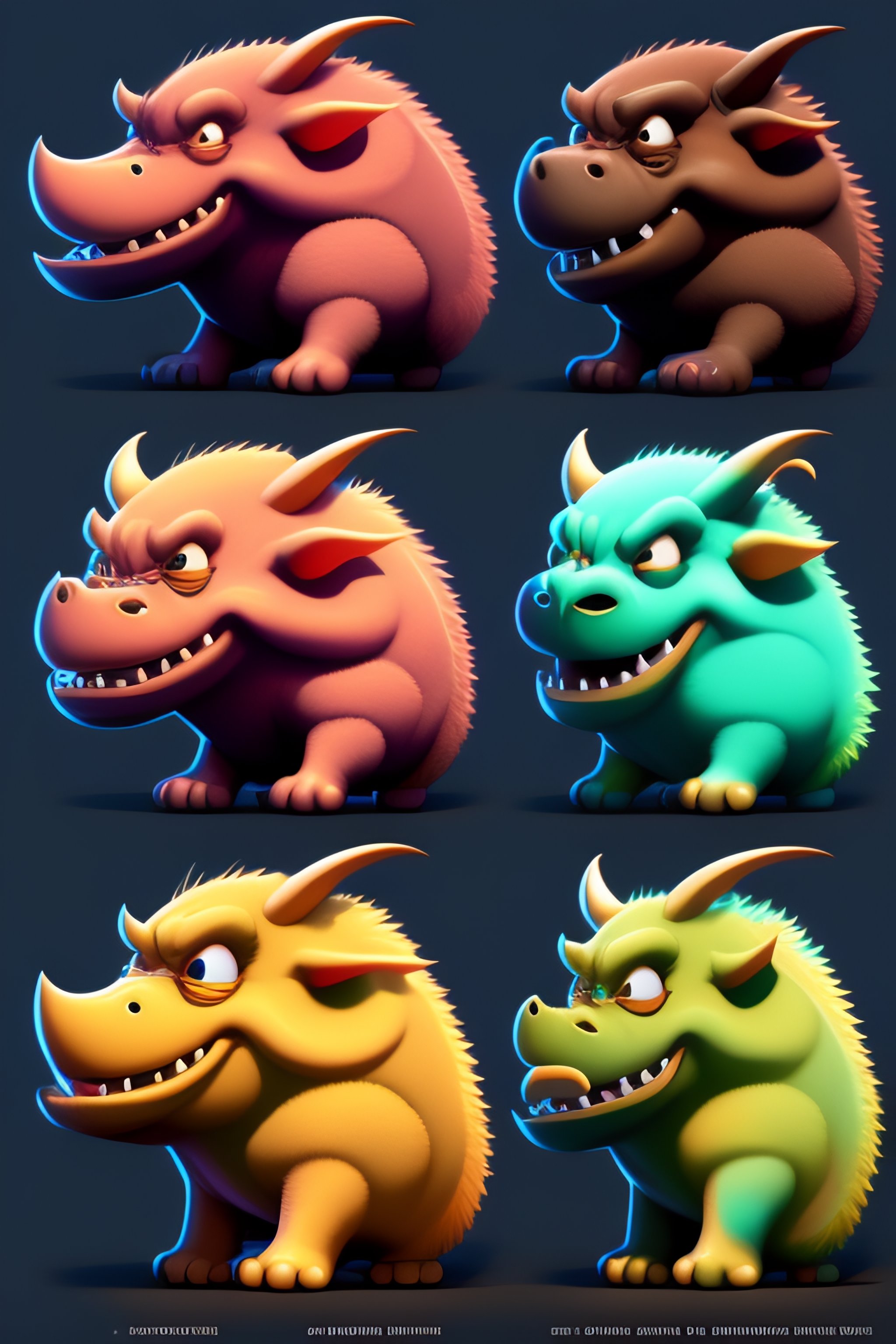 Lexica - Monster model sheet