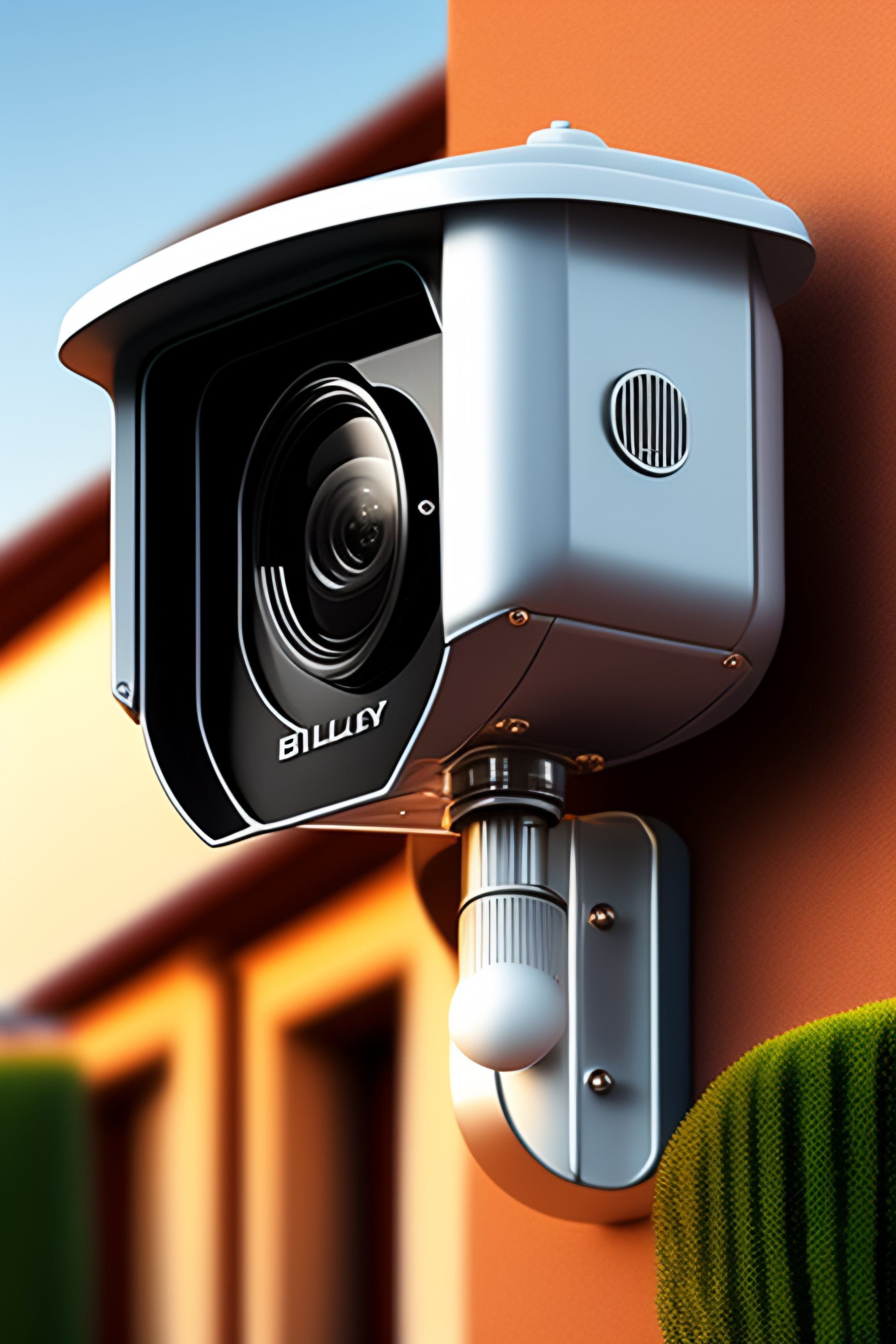 Lexica - Big security camera in wall of luxury villa