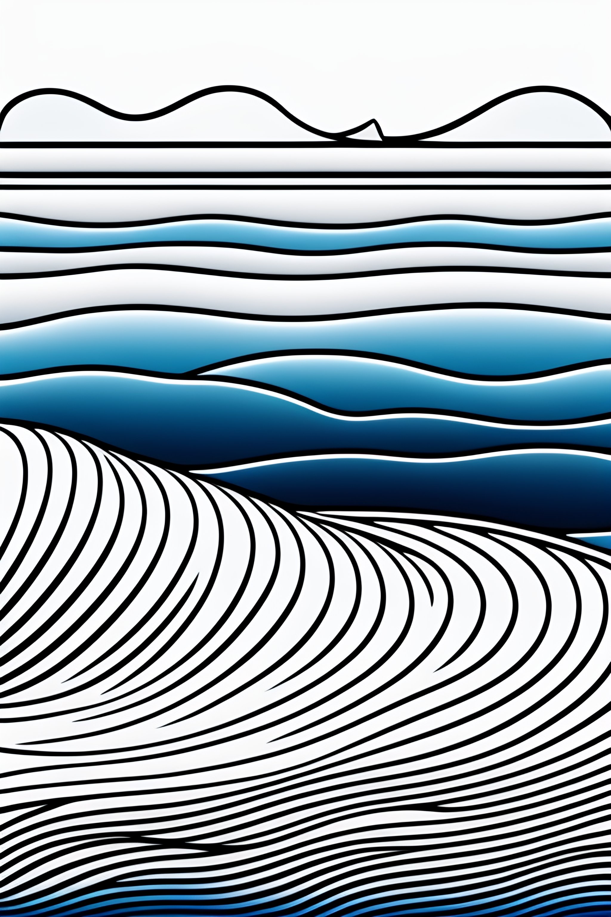 Lexica - Highly detailed vector image rectangle ocean fish monotone ...