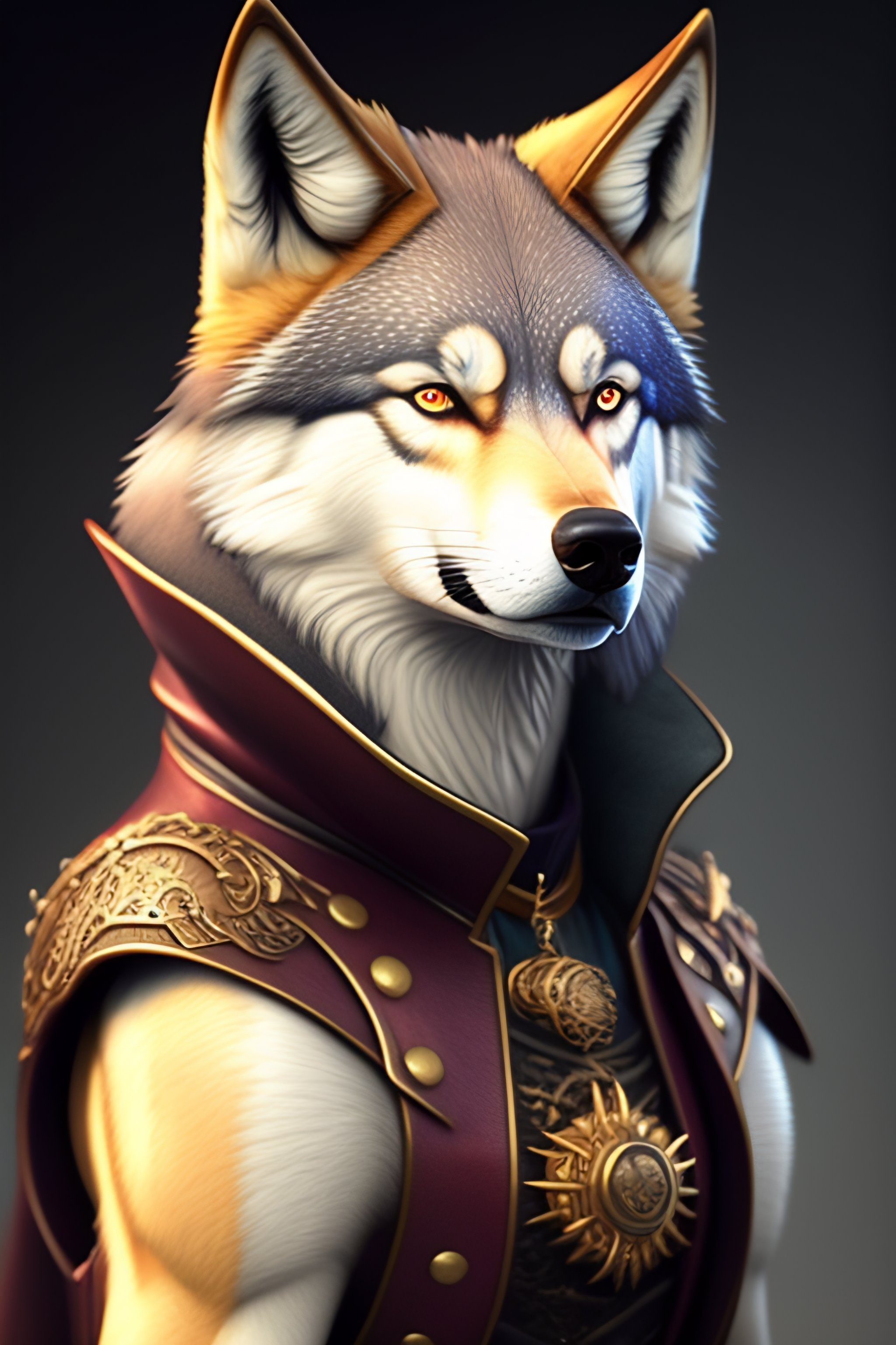 Lexica - Anime style wolf steampunk