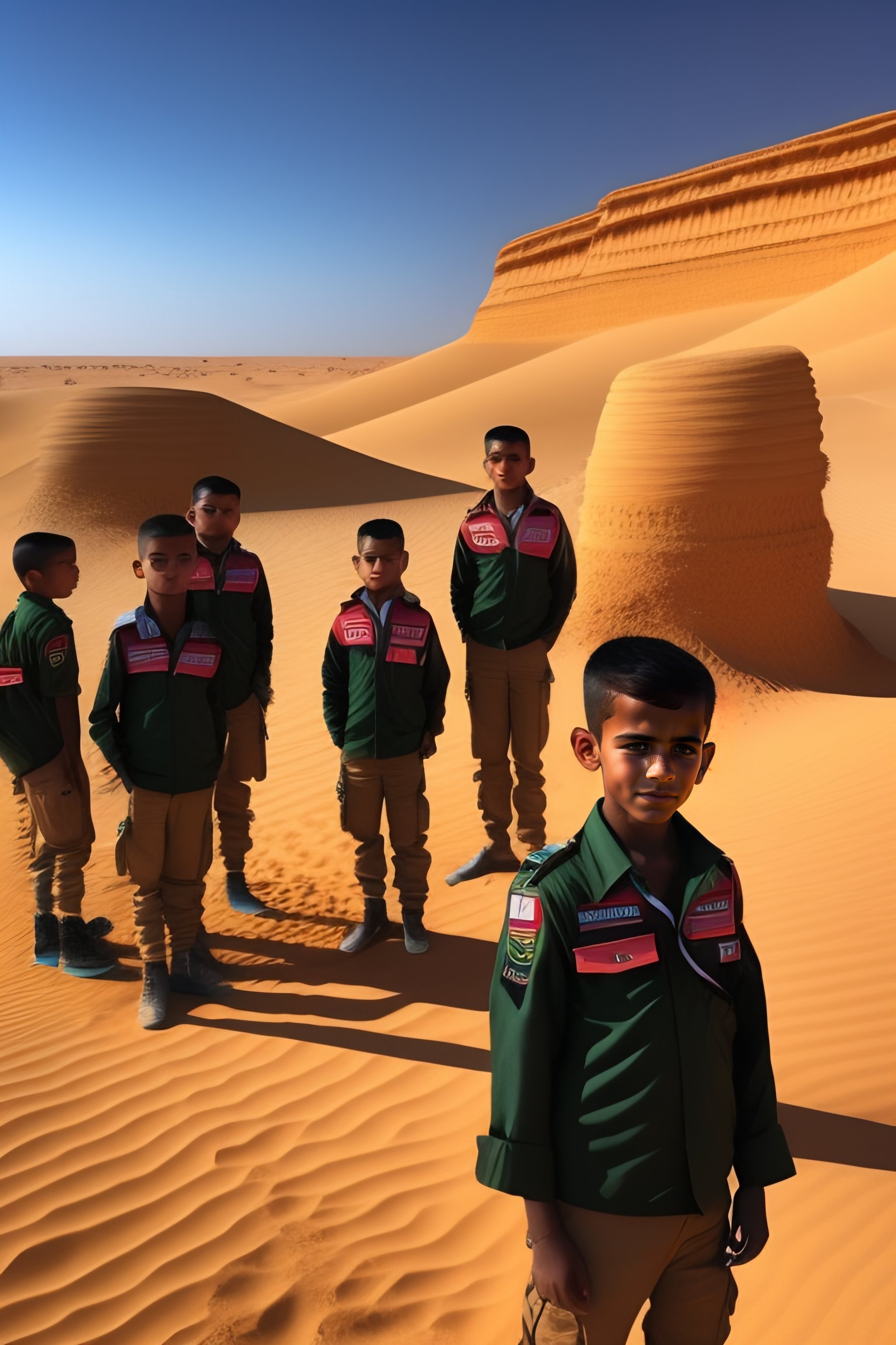 Lexica - Scout Tunisie Boys dans une Sahara
