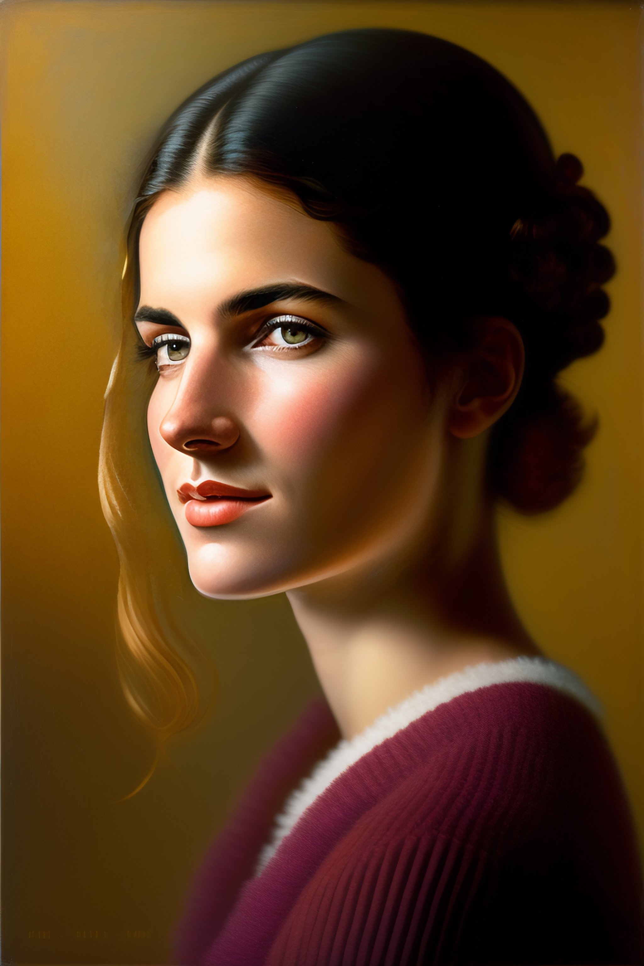 Lexica - Portrait of young woman with big nose
