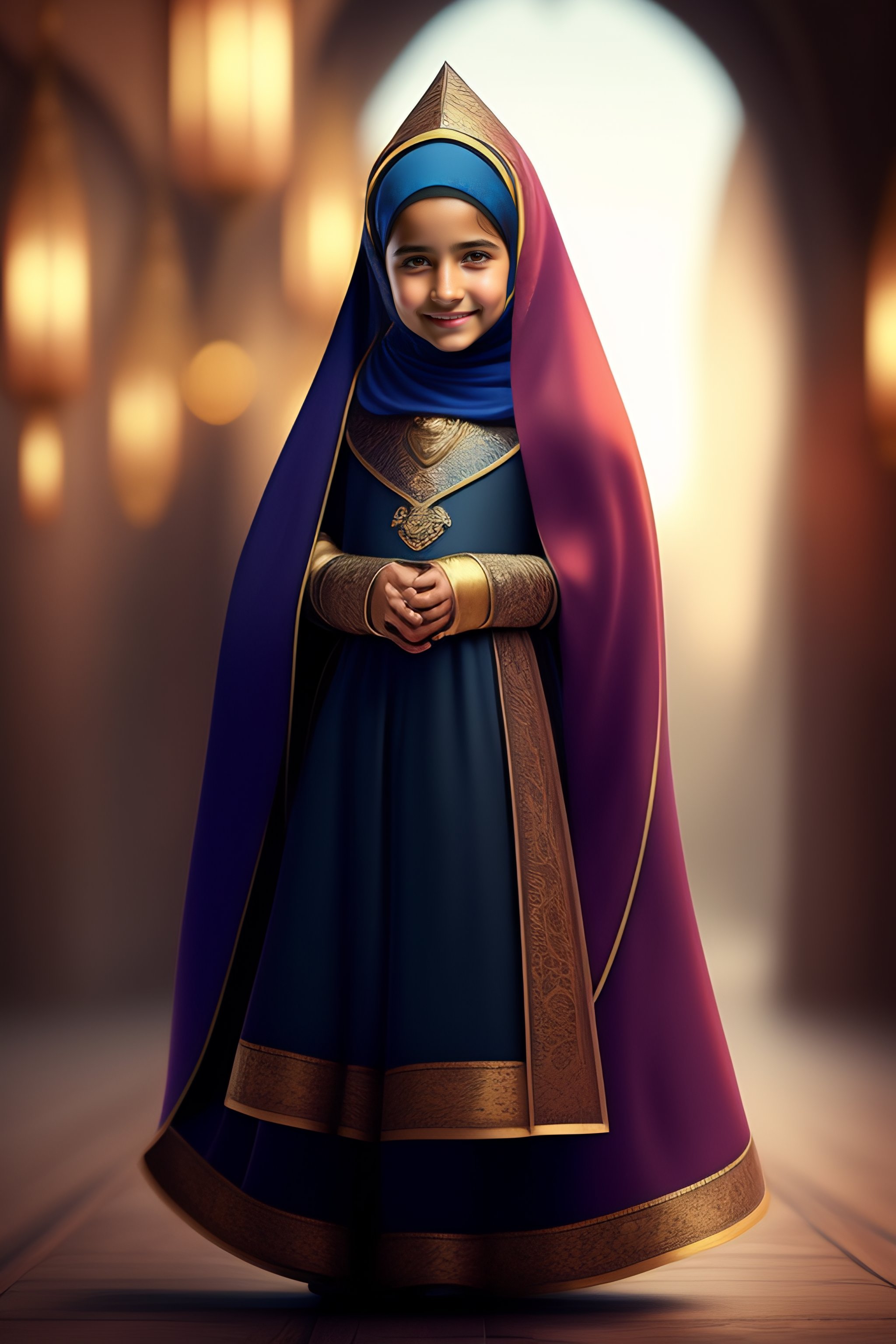 Lexica - Cute hijab girl in medieval mage clothing, ((seed:657949))