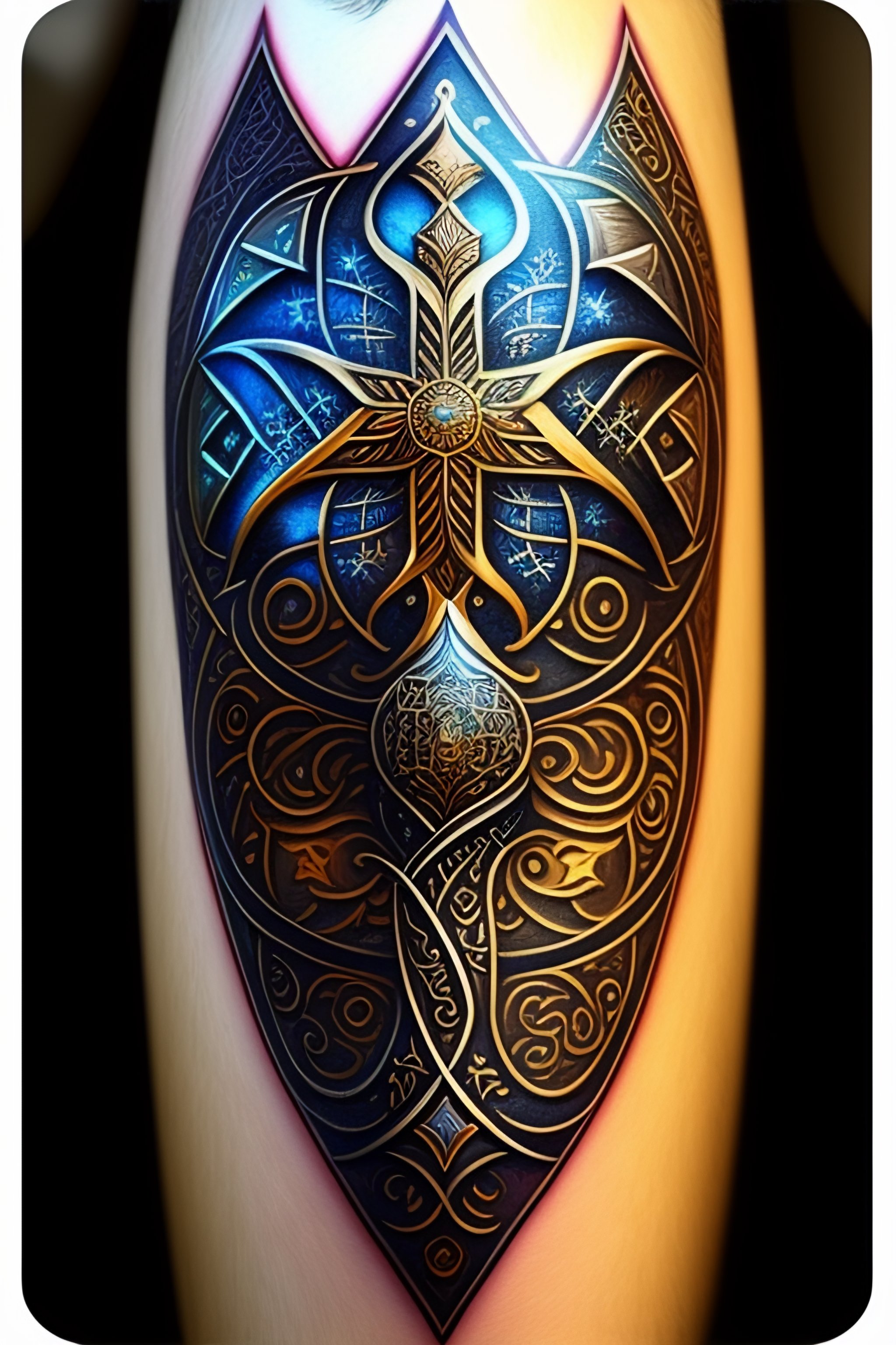 Lexica - Cool tattoo, maximum detail, magic, protection, warrior ...