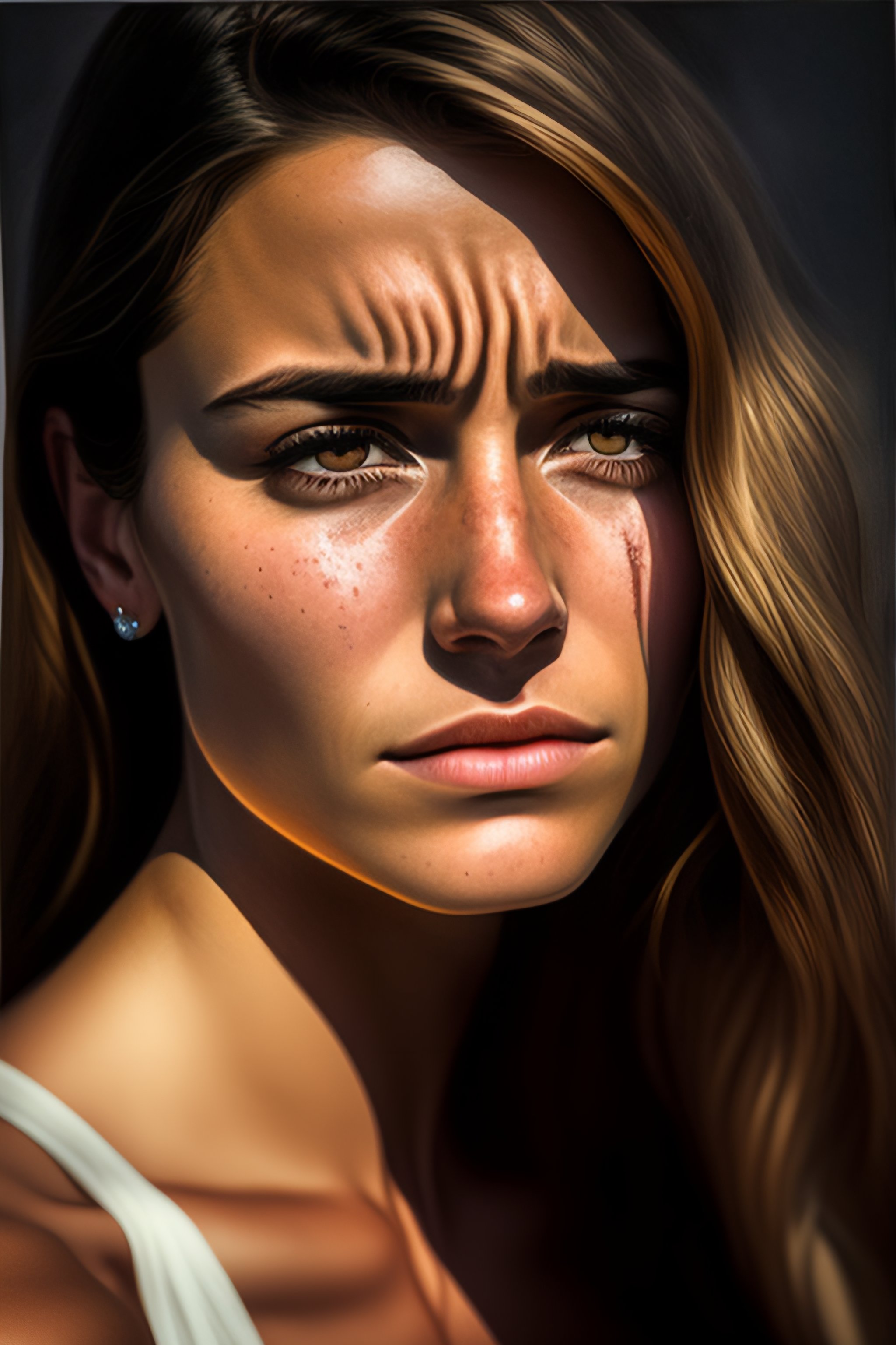 Lexica - Portrait of women crying soft lighting realistic