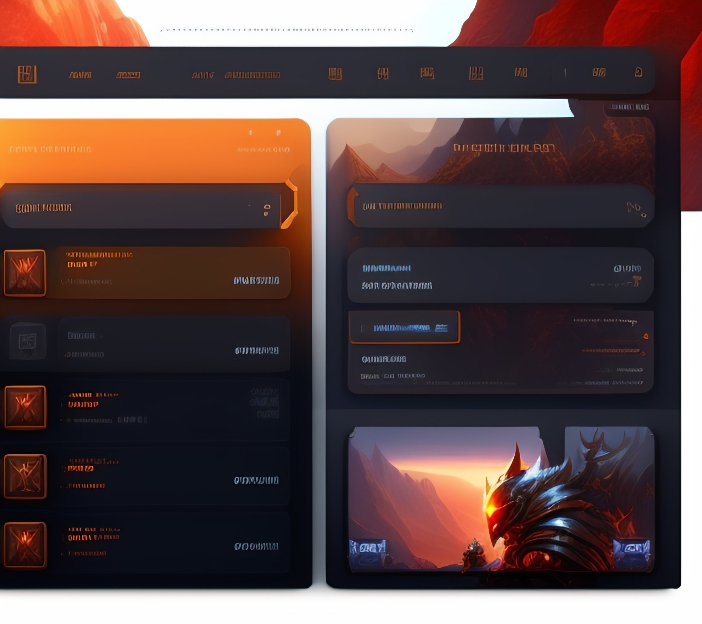 Lexica - Designed by Game User Interface Design. MMO-RPG, DIABLO GAME UI, highly detailed ...