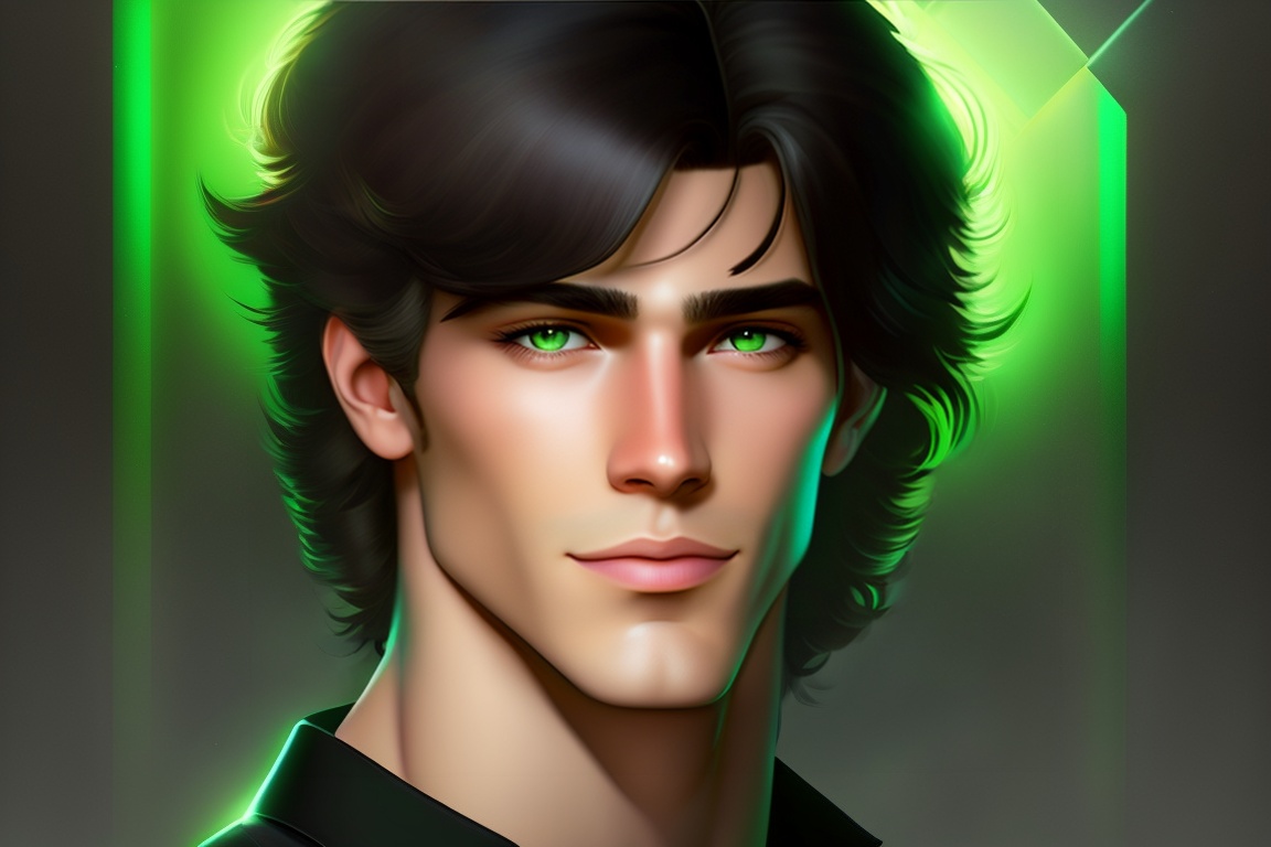 Men With Black Hair And Green Eyes