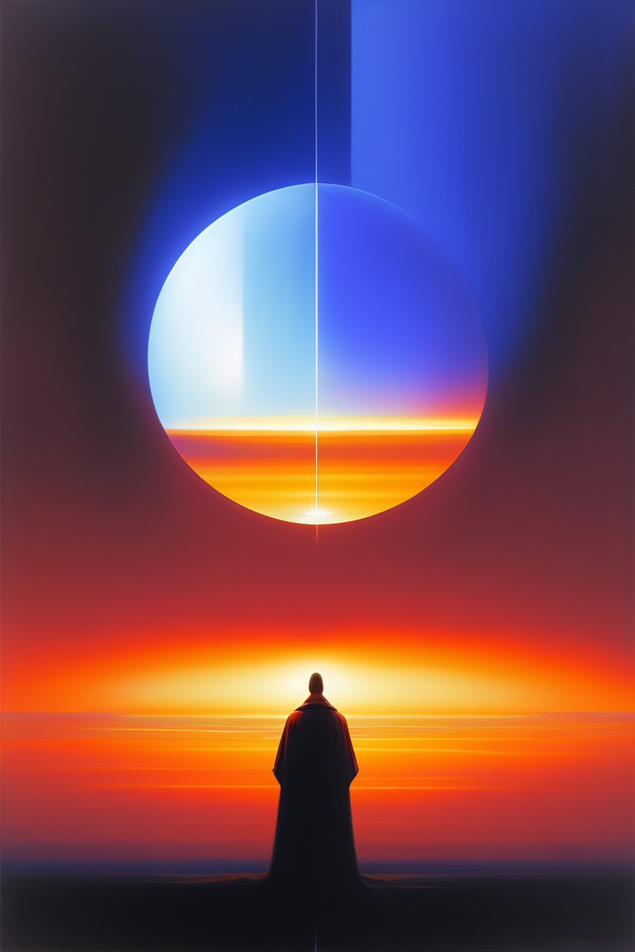 Lexica - Worshippers in robes huddled around a very complex gigantic ...