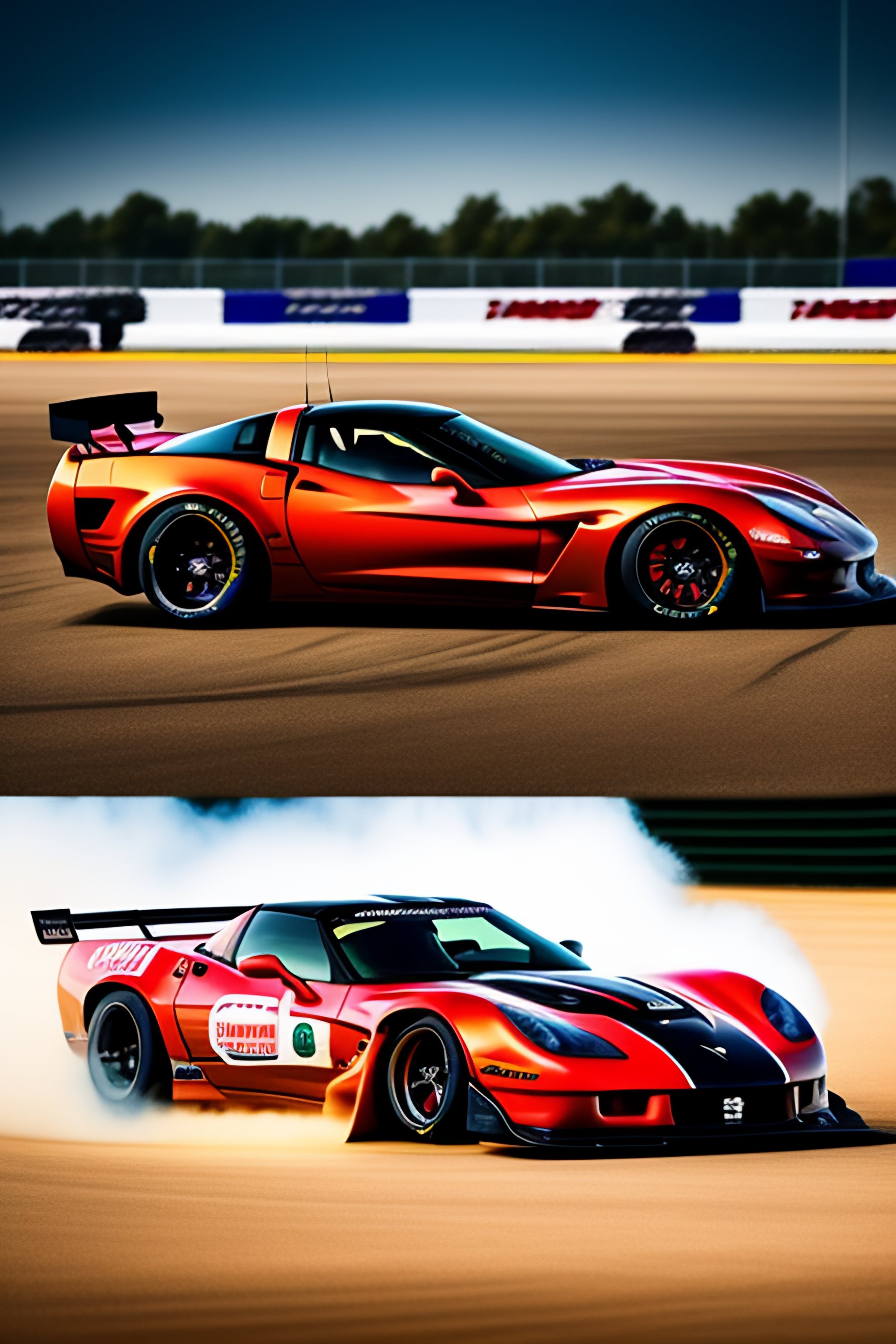Lexica - 2004 corvette racing on a track with other corvettes