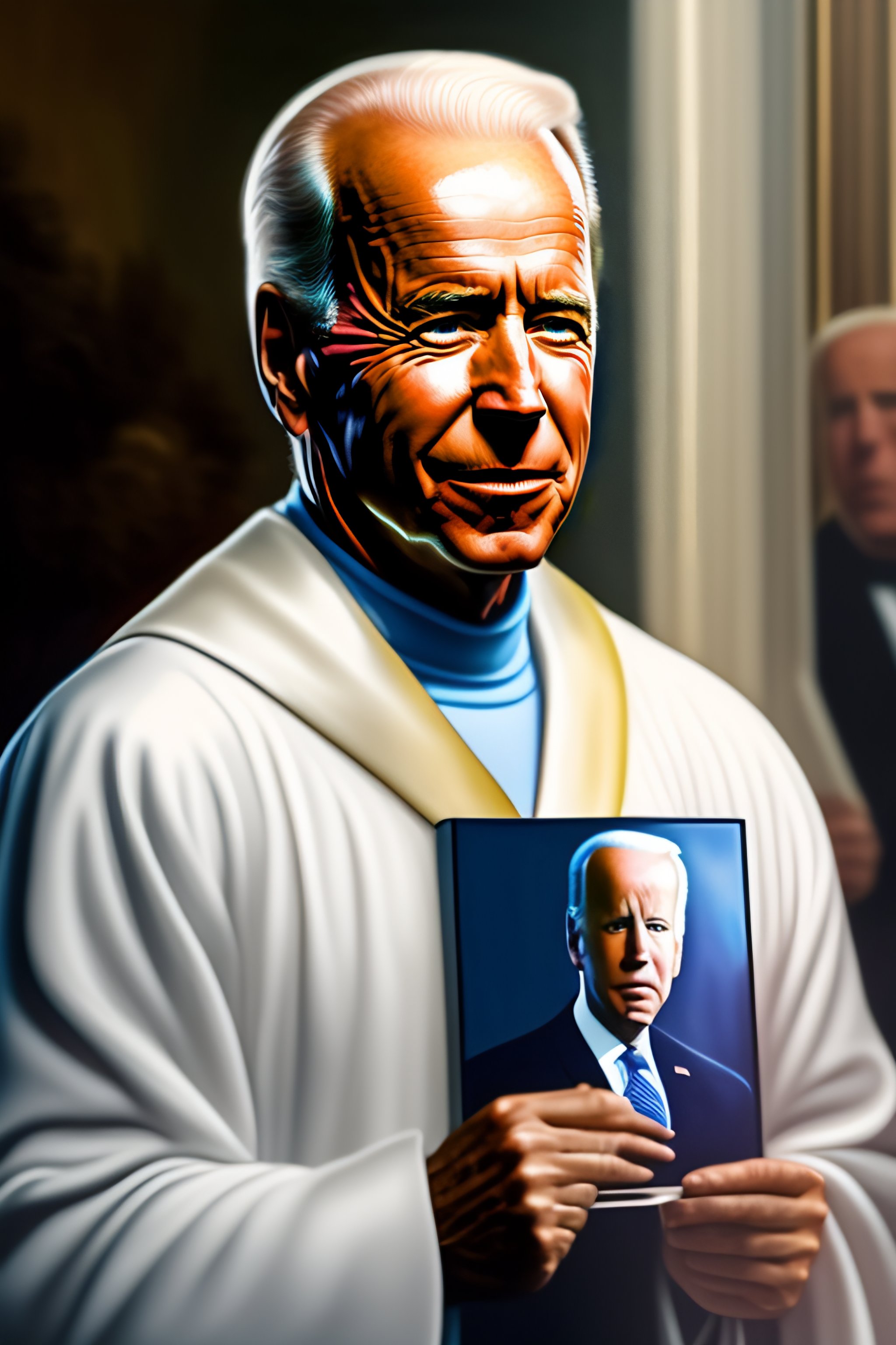 Lexica - Portrait of Joe Biden in a straight-jacket