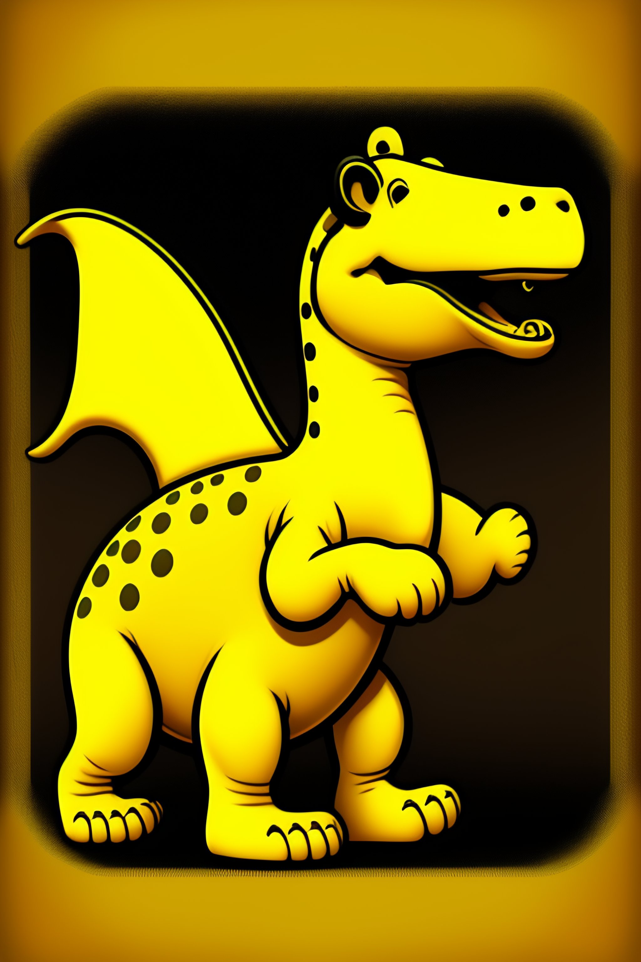 Lexica - Yellow dinosaur carbear cartoon high definition