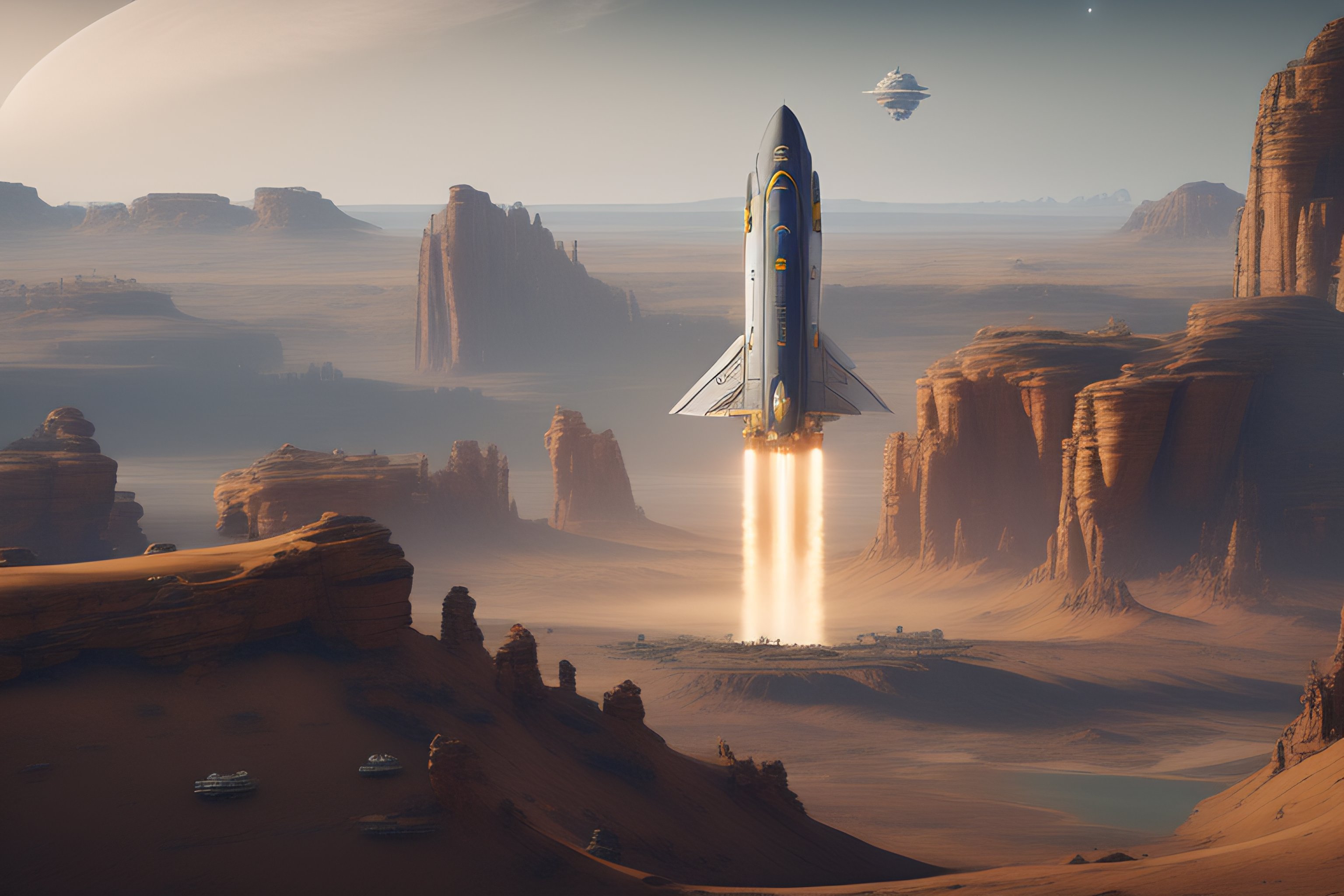 Lexica - Grey scifi space rocket, fired from earth launch platform ...