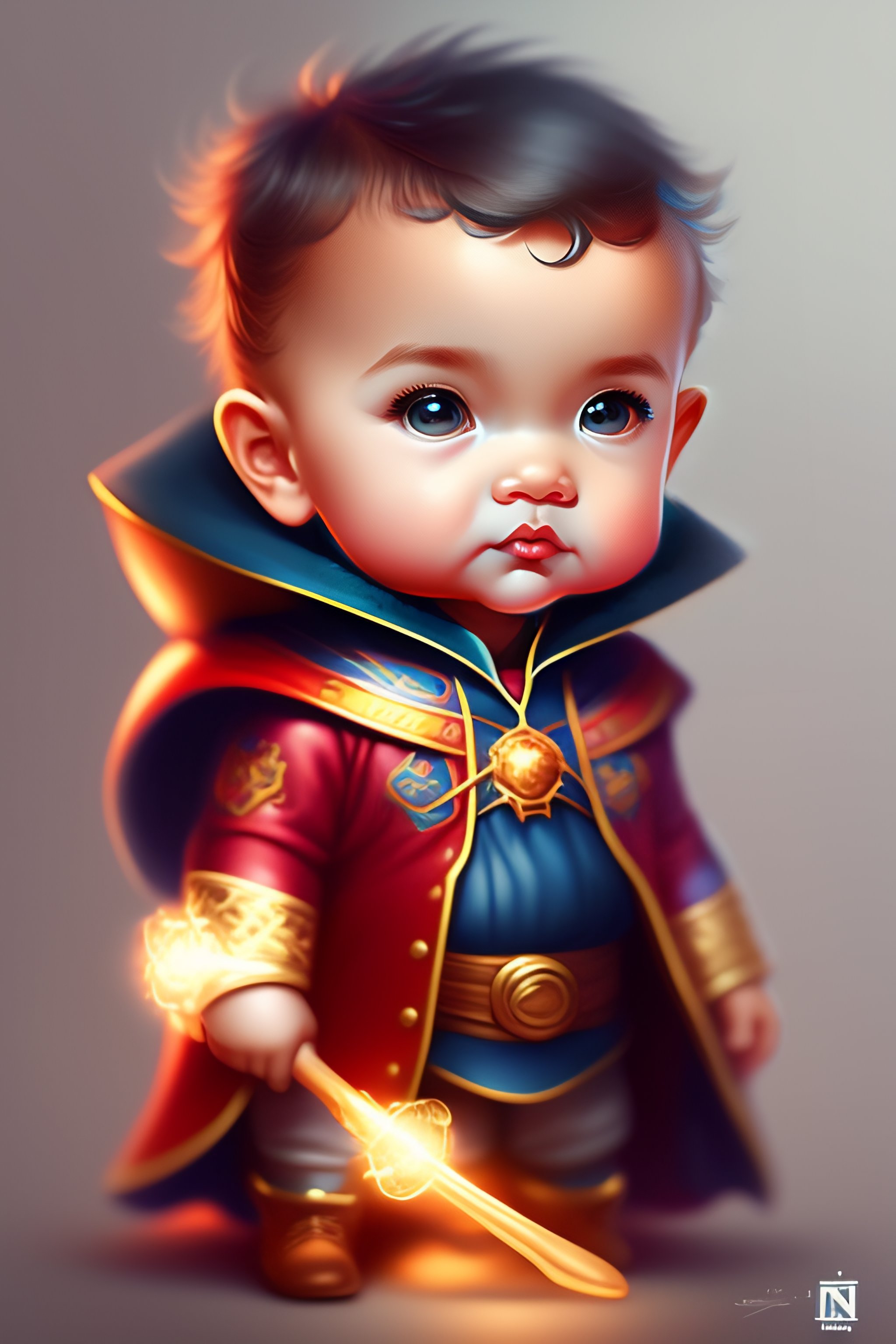 Lexica - Cute and adorable cartoon doctor strange baby, fantasy ...
