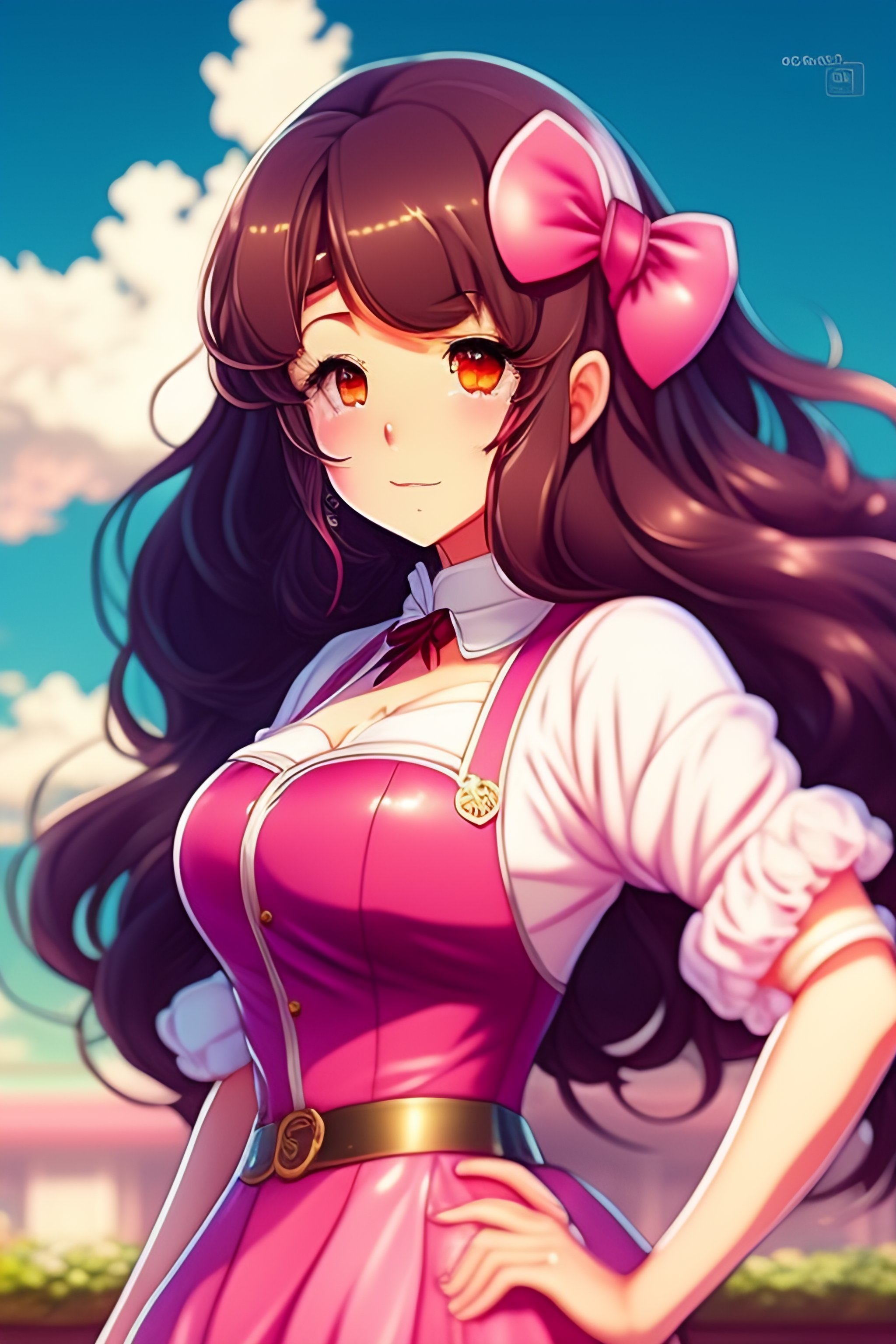Lexica - Anime style portrait shot, pin-up anime beautiful flirty thick ...