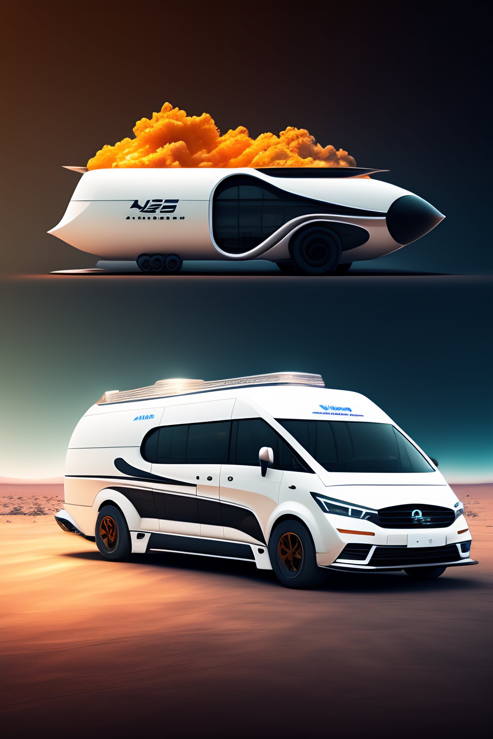 Lexica - Side view minivan, rusty and dust covered, nasa vehicle ...