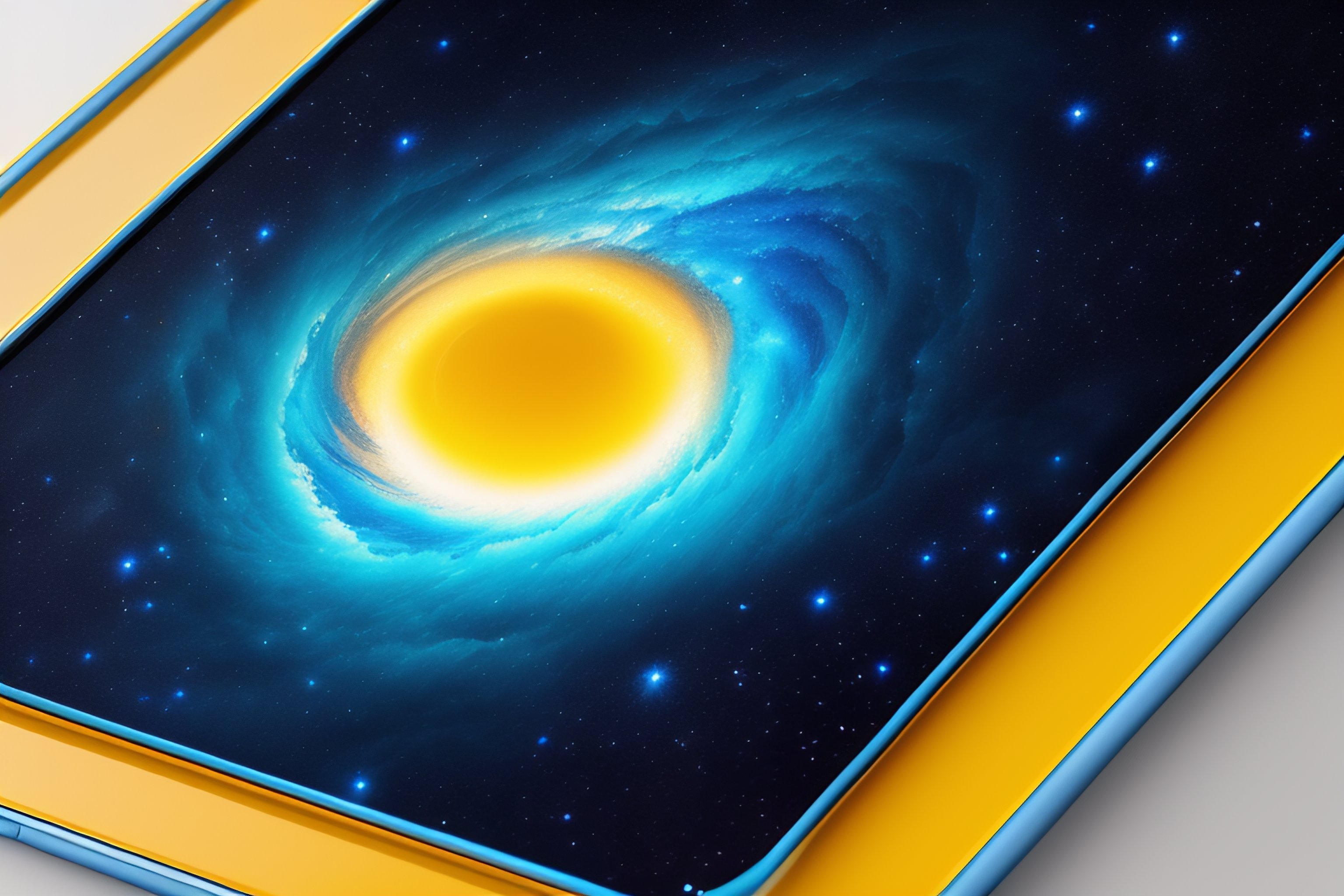 Lexica - Abystract blue and yellow, cosmic star full screen plataform