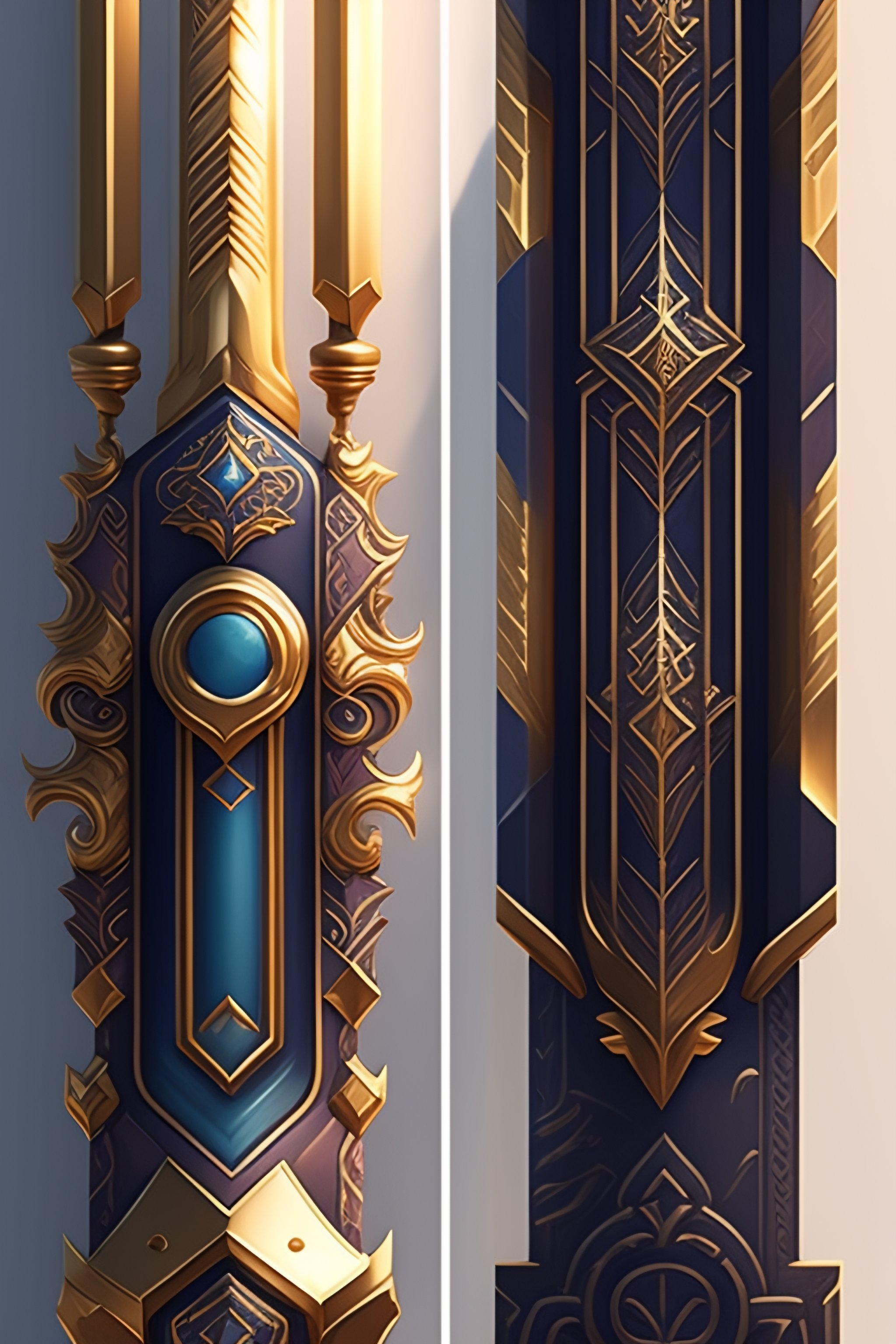 Lexica - A set of 2d weapons, an ultrafine detailed painting by james ...