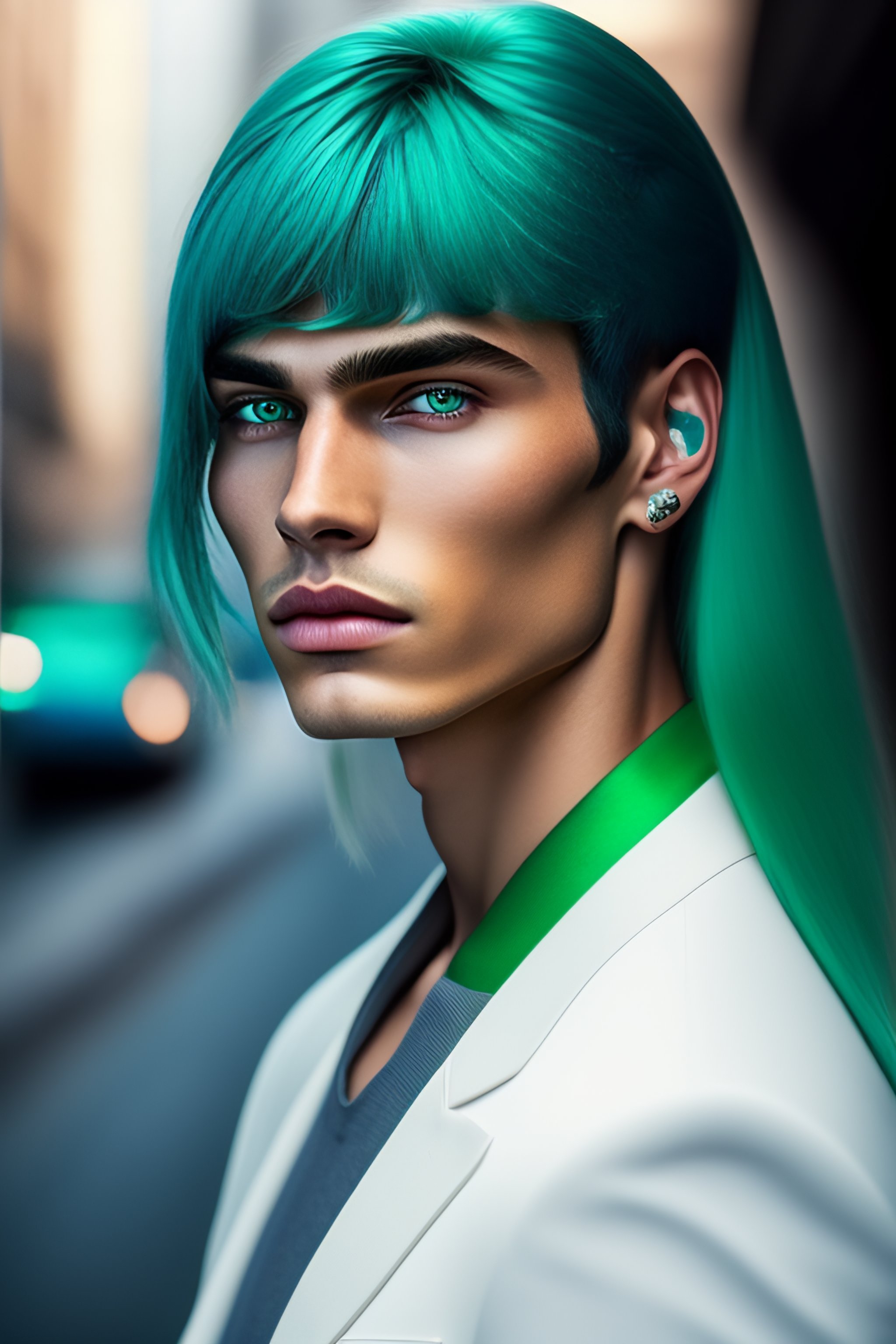 Lexica - Protrait, photograph, androgynous young man, oval jaw ...