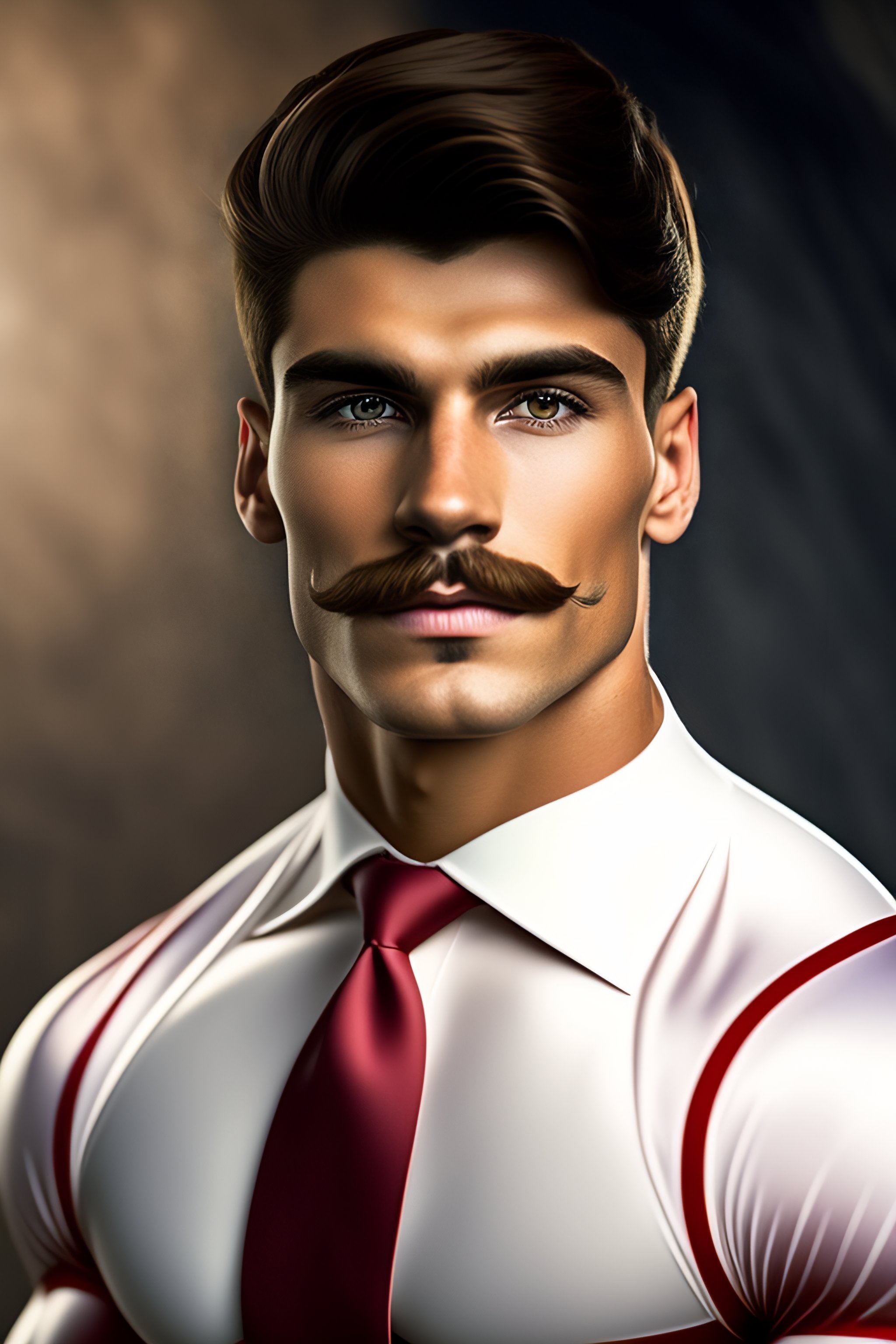 Lexica - Portrait of handsome 18 year old superhero muscle man with ...