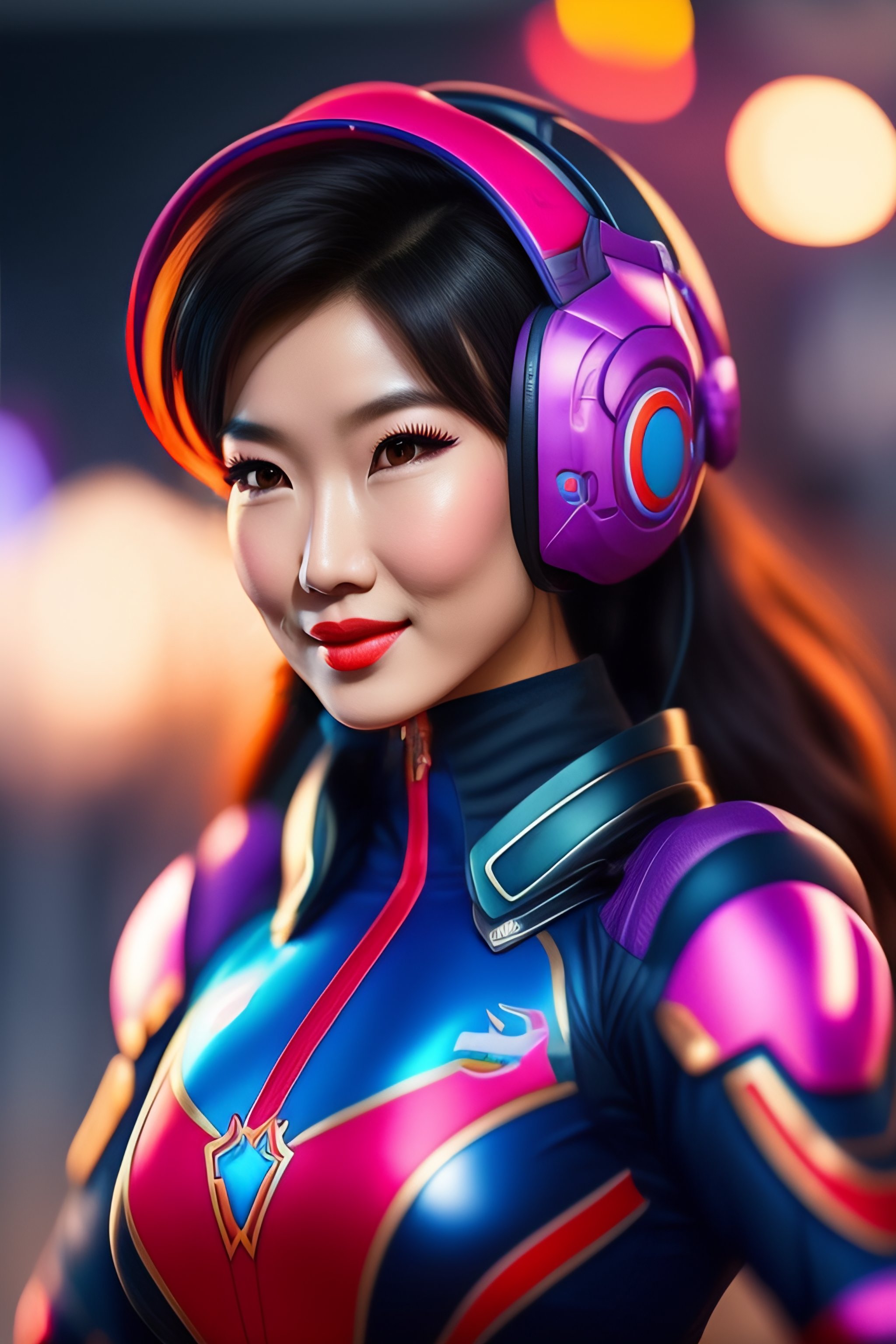 Lexica - D.va in overwatch, boy style, wearing a spiderman suit