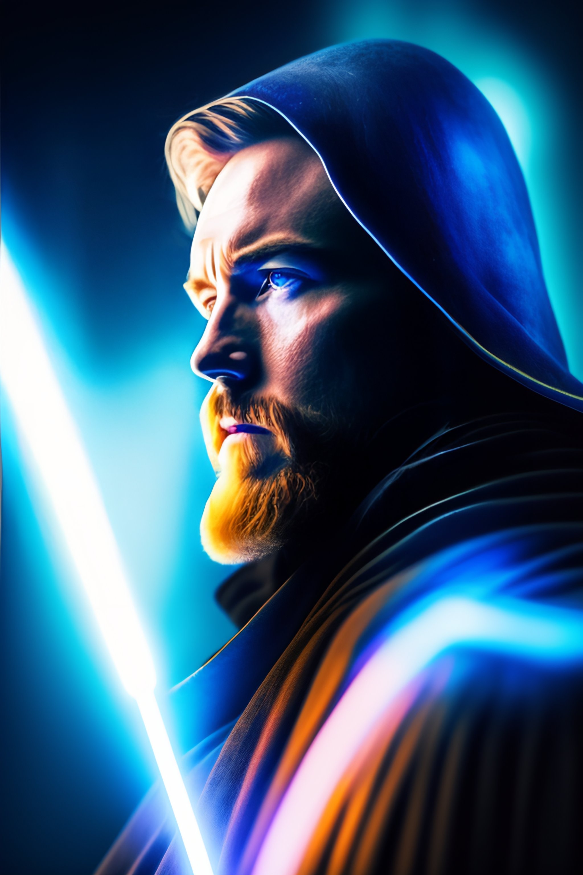 Lexica - A portrait of the ghost of obi - wan, as a digital photograph ...