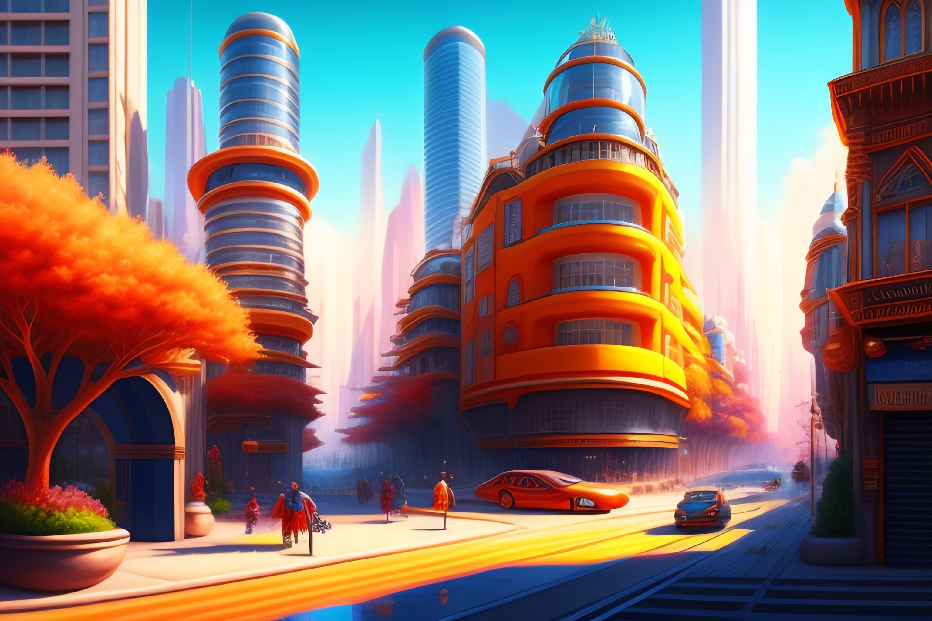 Lexica - A hyper realistic painting of a d&d city, hyper detailed, view ...