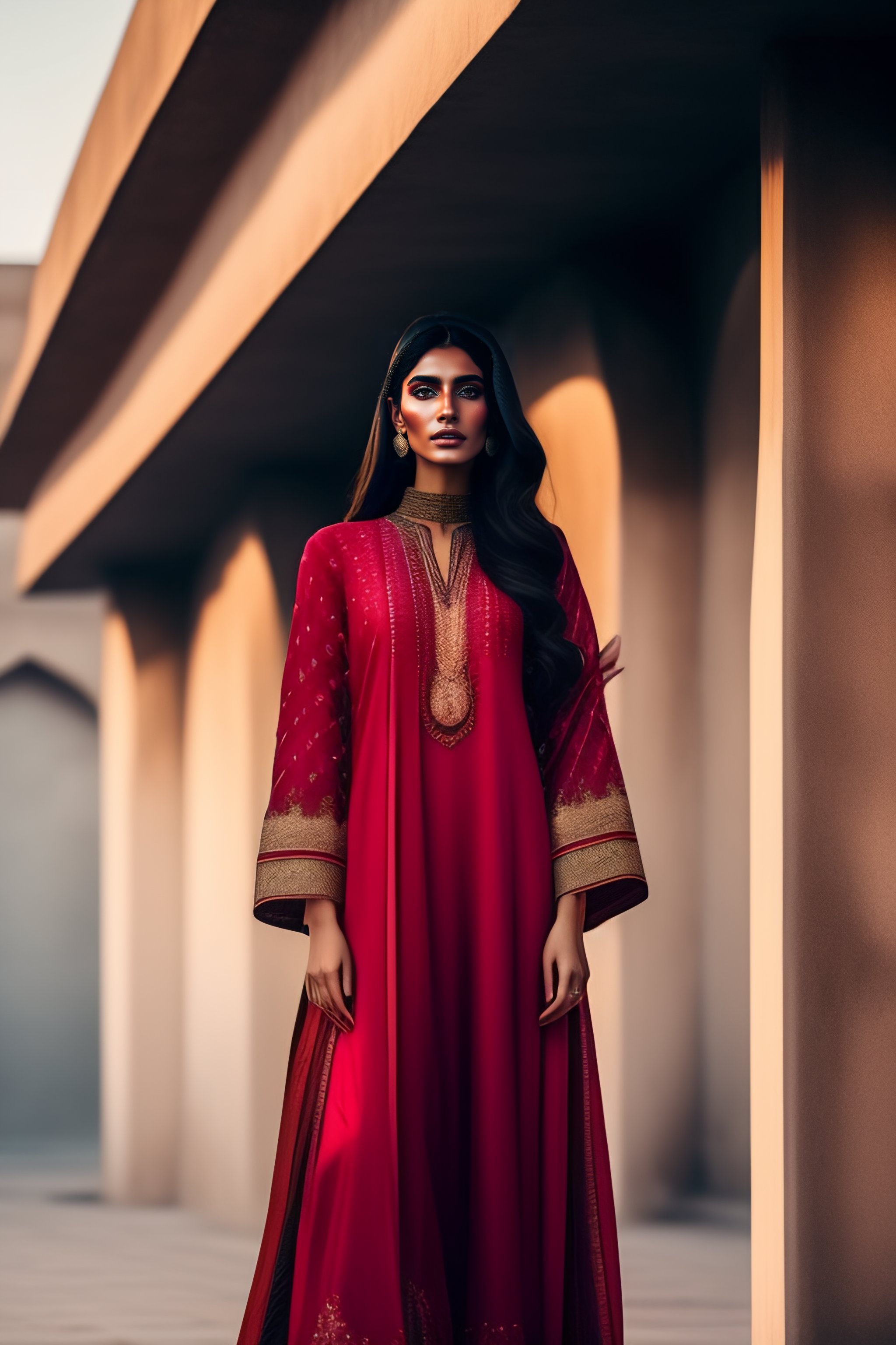 Lexica - Portrait of haute couture beautiful pakistani fashion model ...