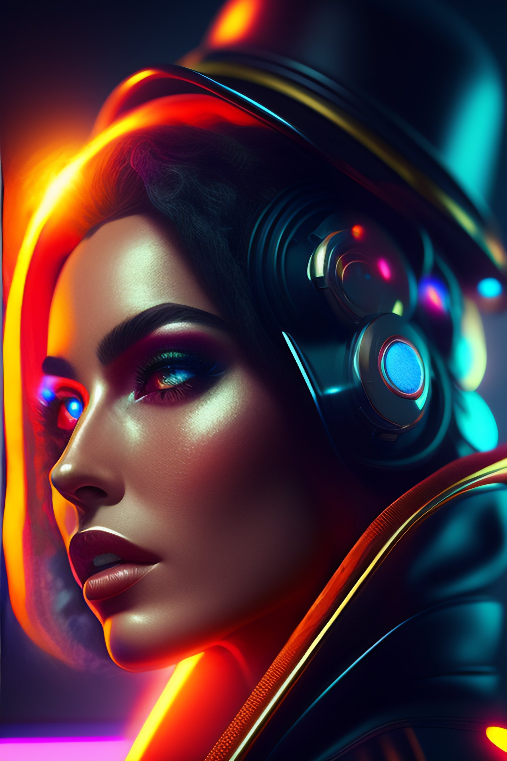 Lexica - Portrait art of ultra realistic retro futuristic dj, lens ...