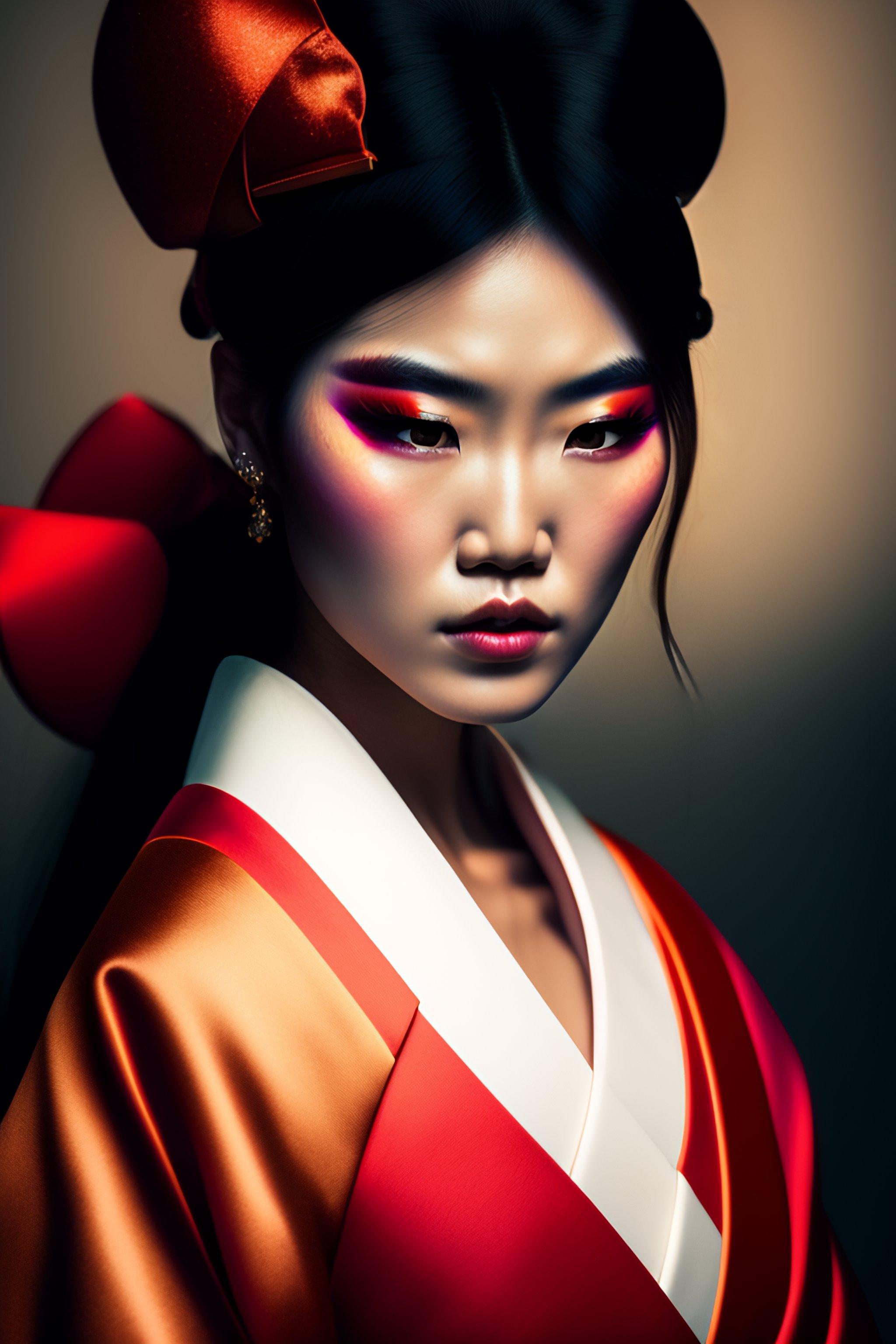 Lexica - Portrait of a stunningly beautiful, young, japanese geisha ...