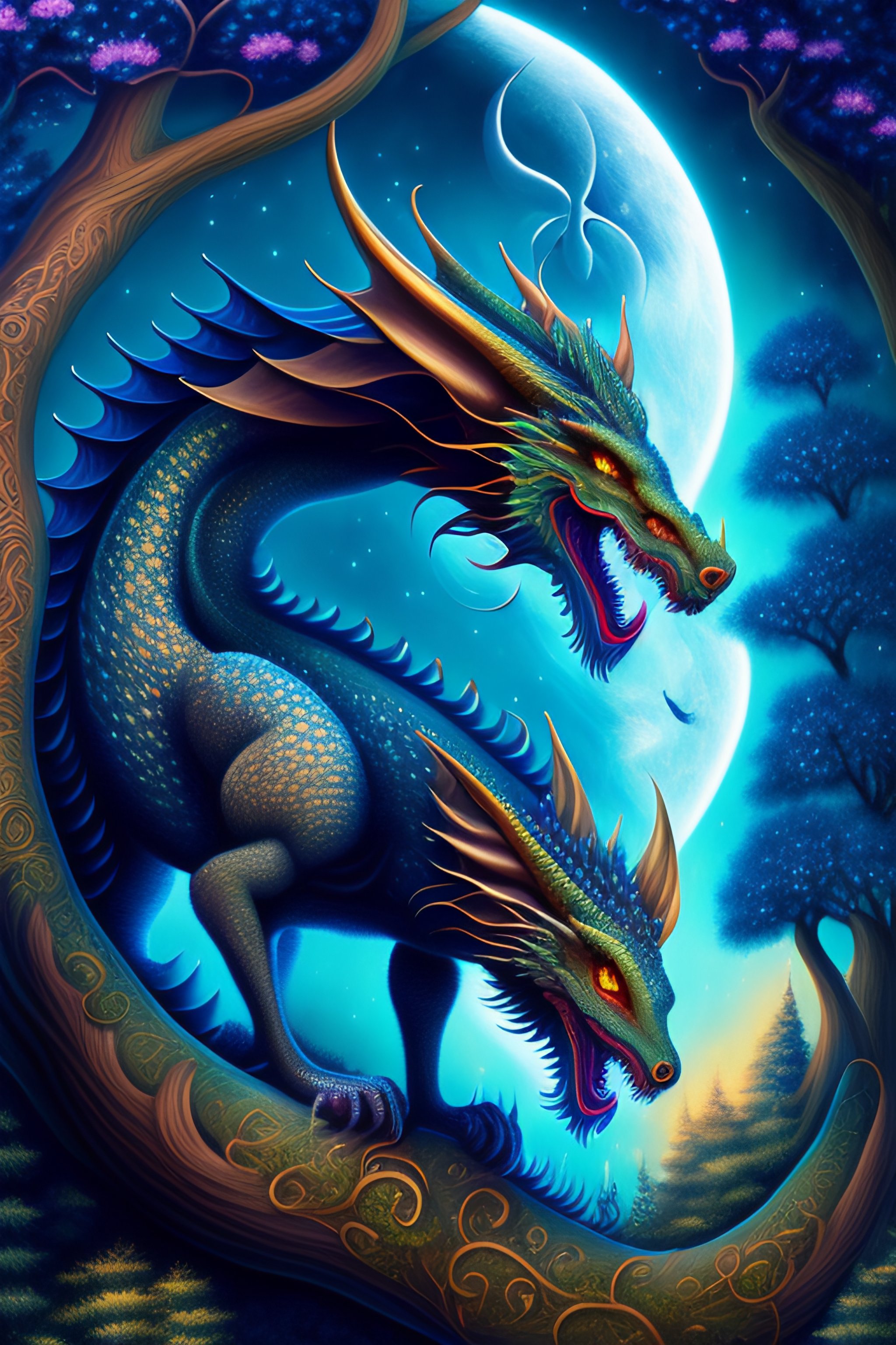 Lexica - Whimsical super-detailed surreal dragon with intricate ...