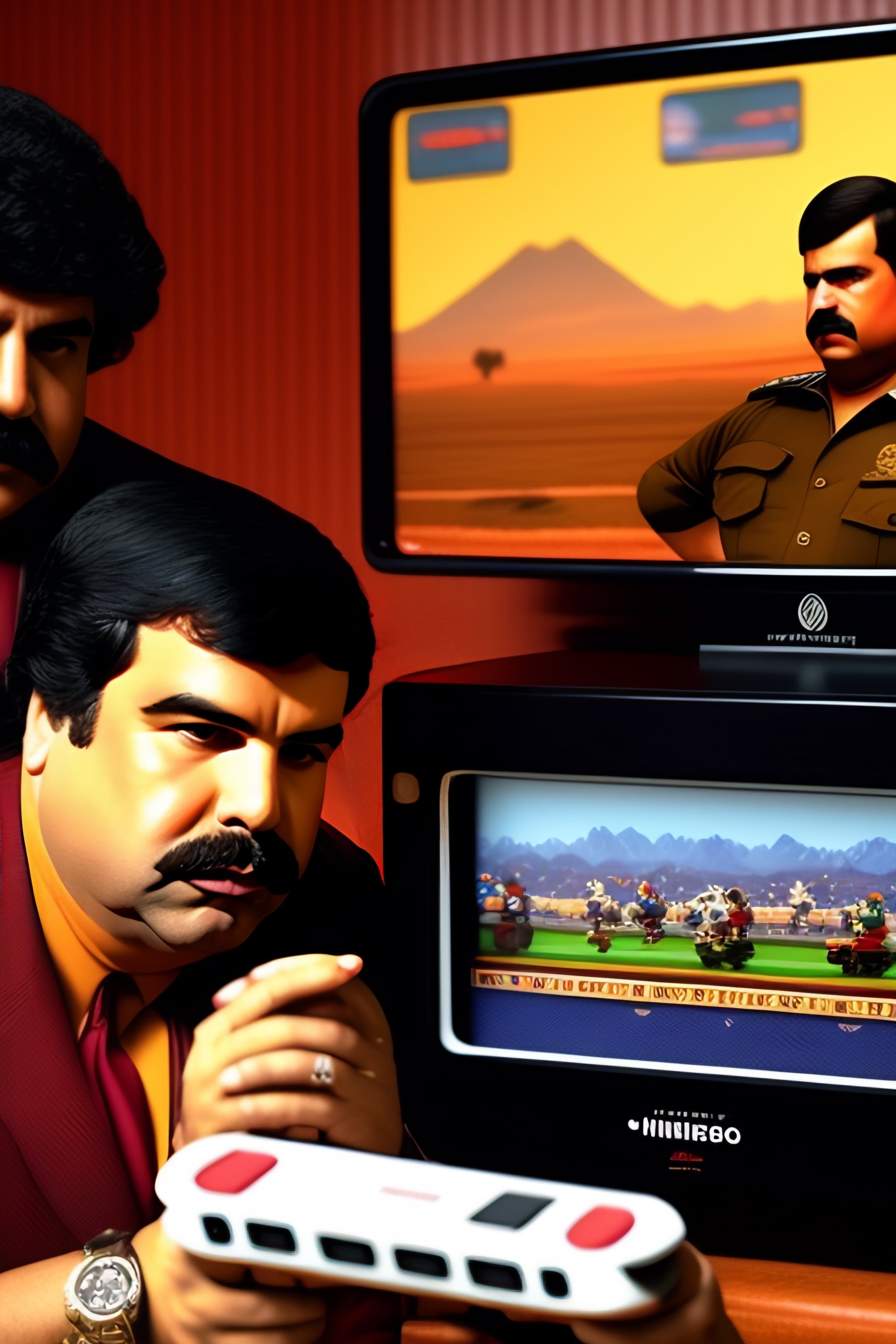 Lexica - El chapo and pablo escobar playing nintendo entertainment system