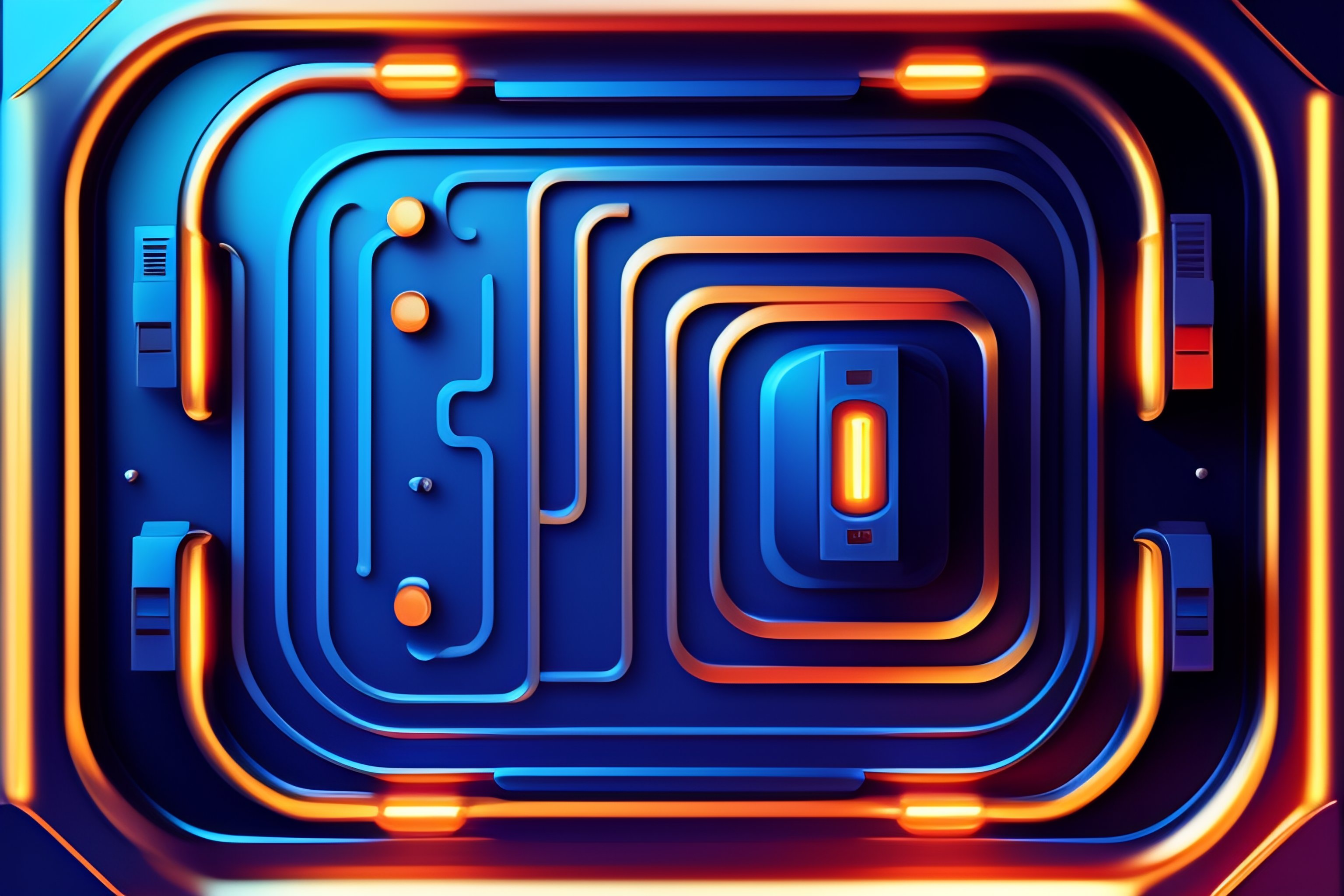 Lexica - Blue circuit vector background