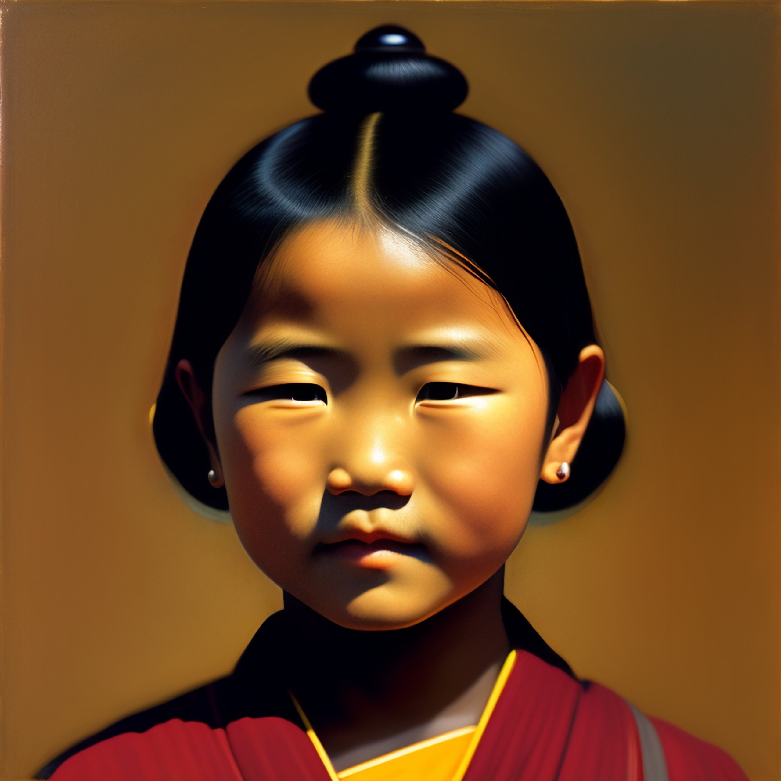 Lexica - Head portrait of Buddhist girl