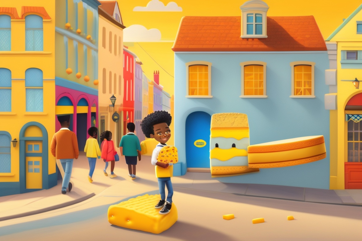 Lexica - An illustration of the vibrant city of Cheesetown, with tall ...