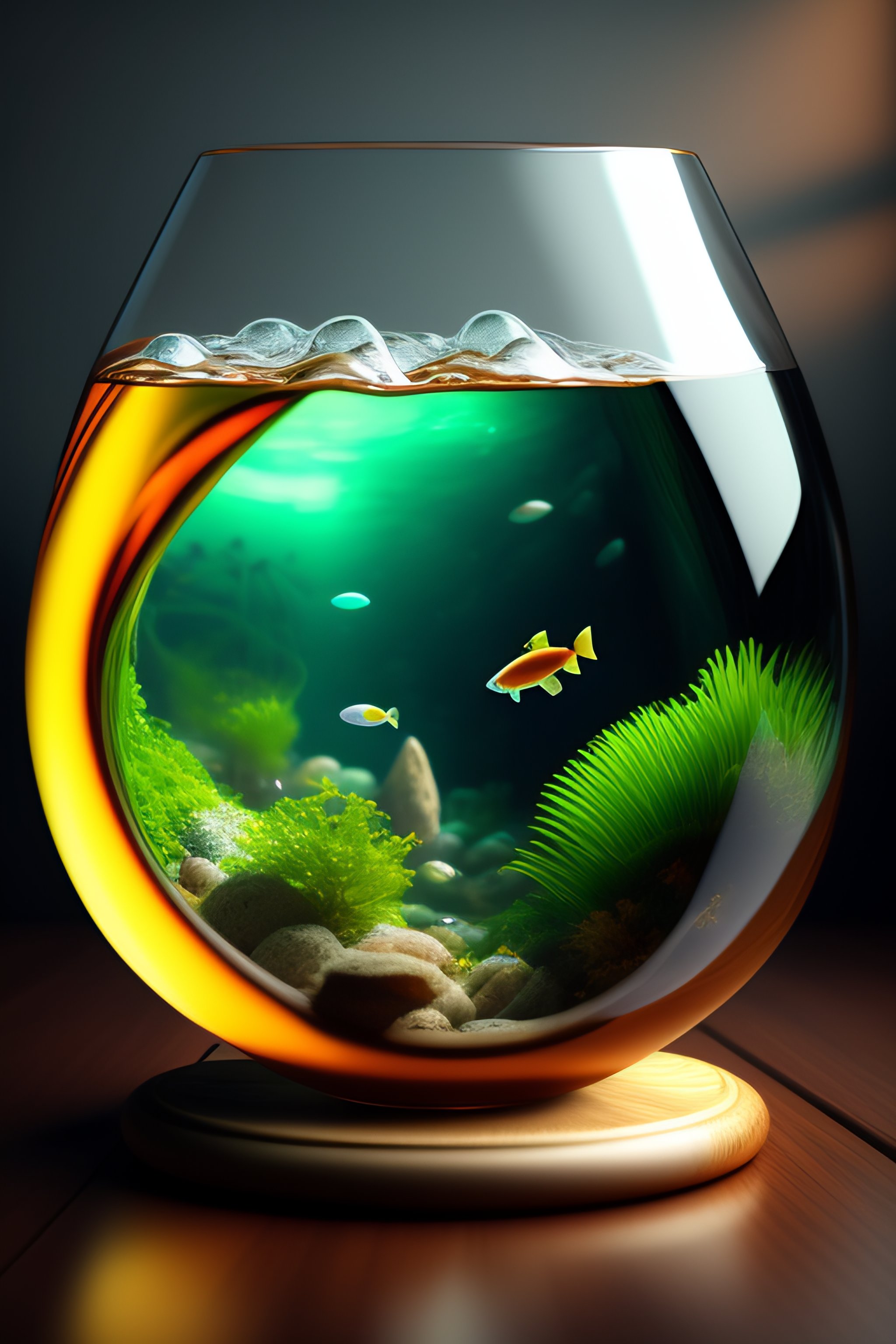 Lexica - Surreal art aquarium, realistic render