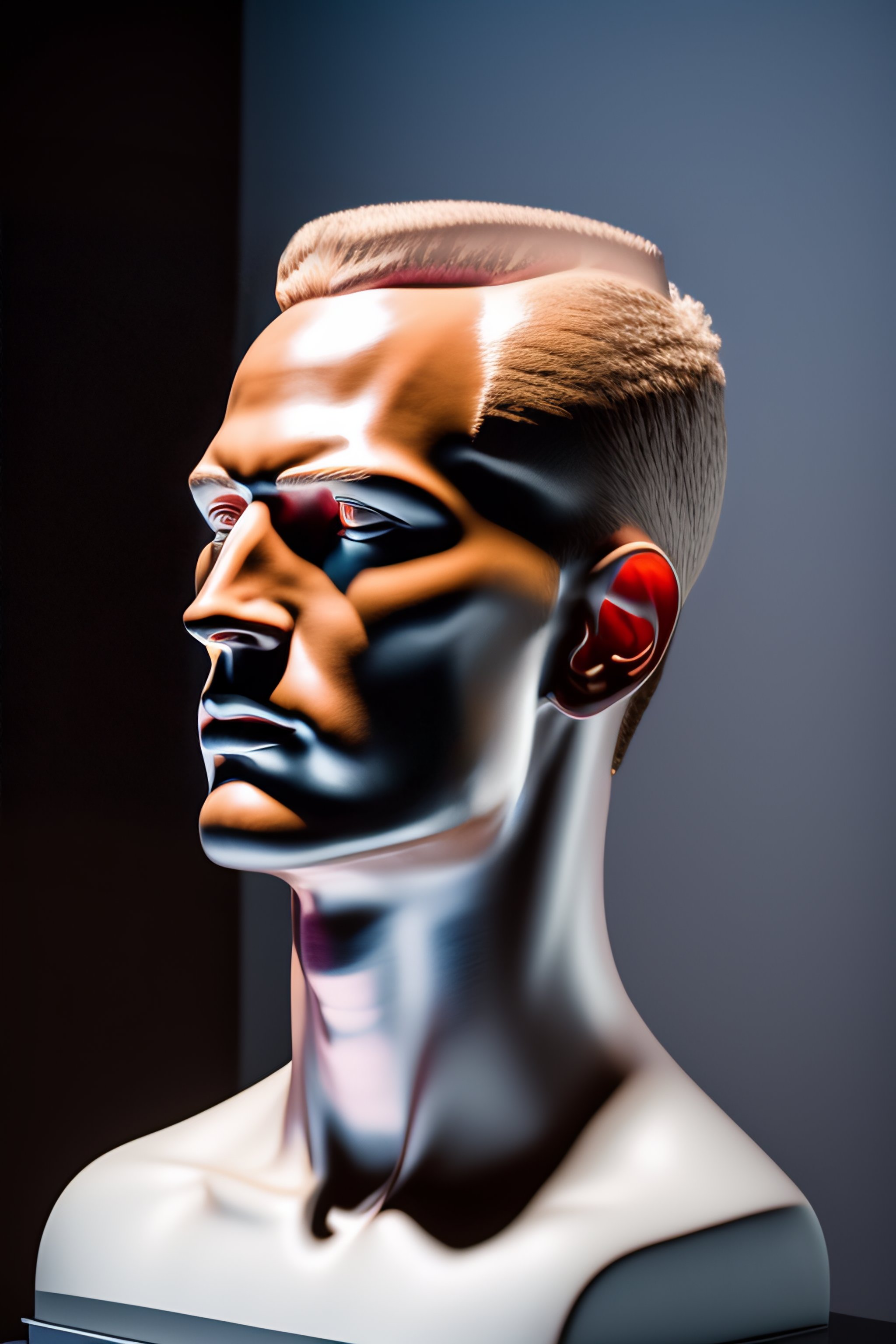 Lexica - Beautiful studio photograph of colorful postmodern portrait ...